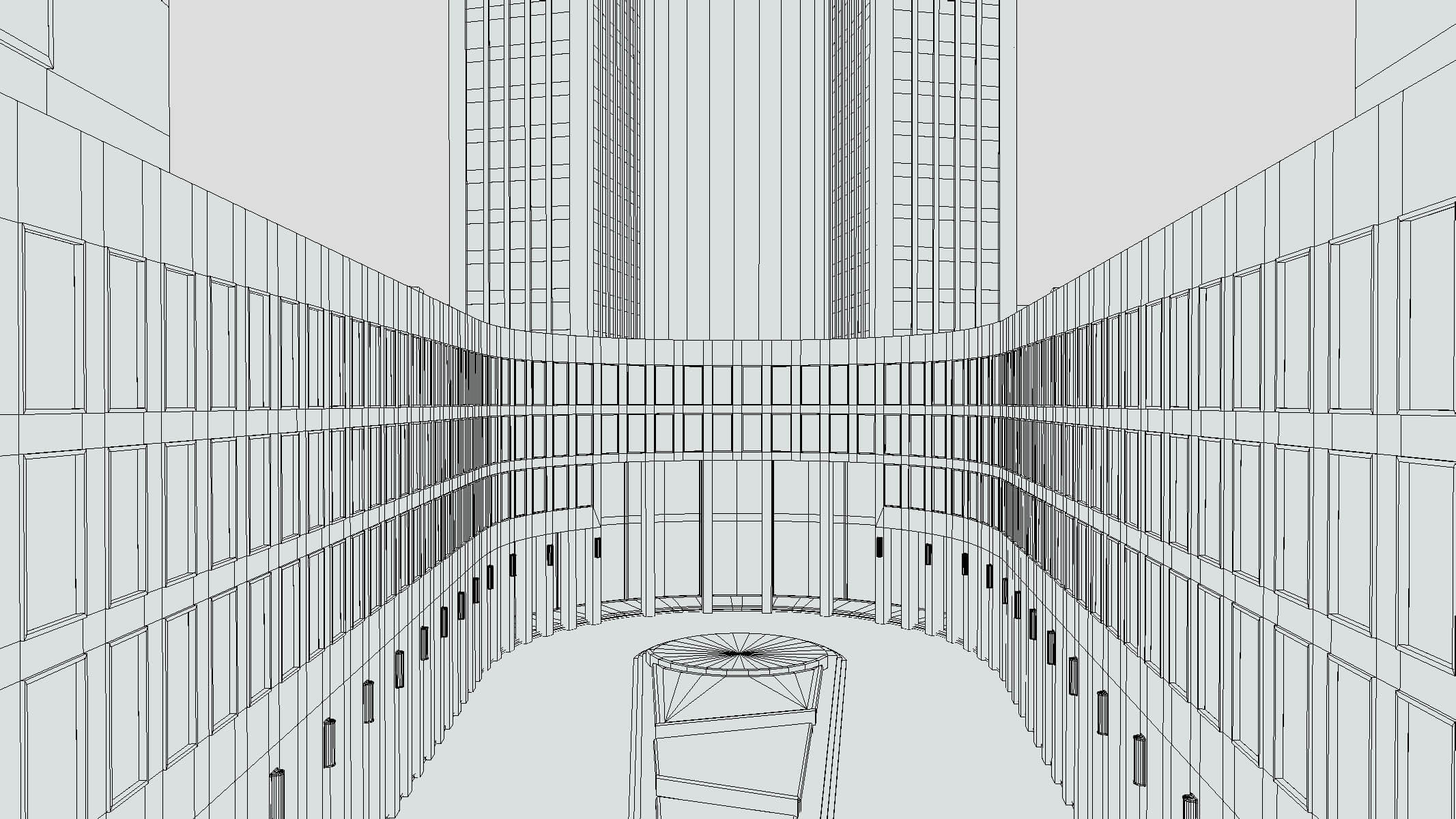 Tower 185 Skyscraper Low Poly - 3D Model by frezzy