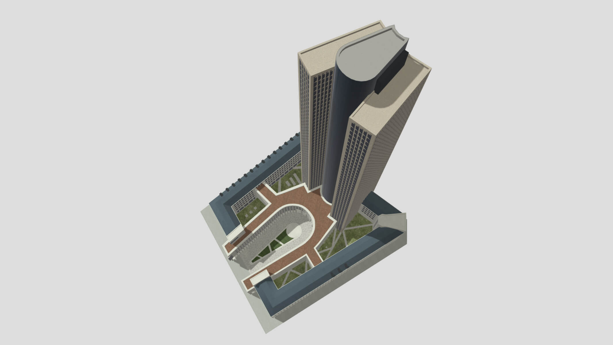 Tower 185 Skyscraper Low Poly - 3D Model by frezzy