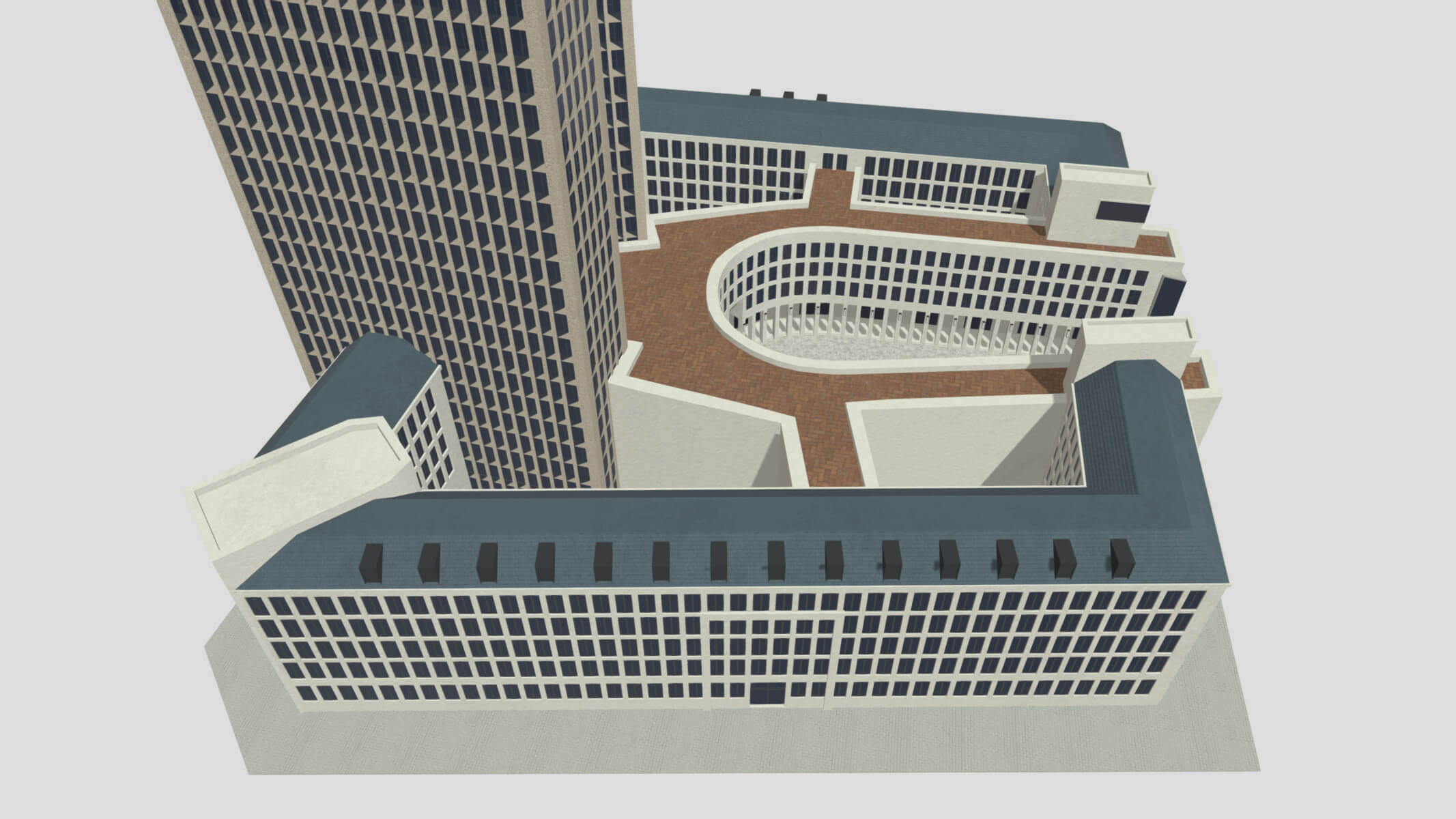 Tower 185 Skyscraper Low Poly - 3D Model by frezzy