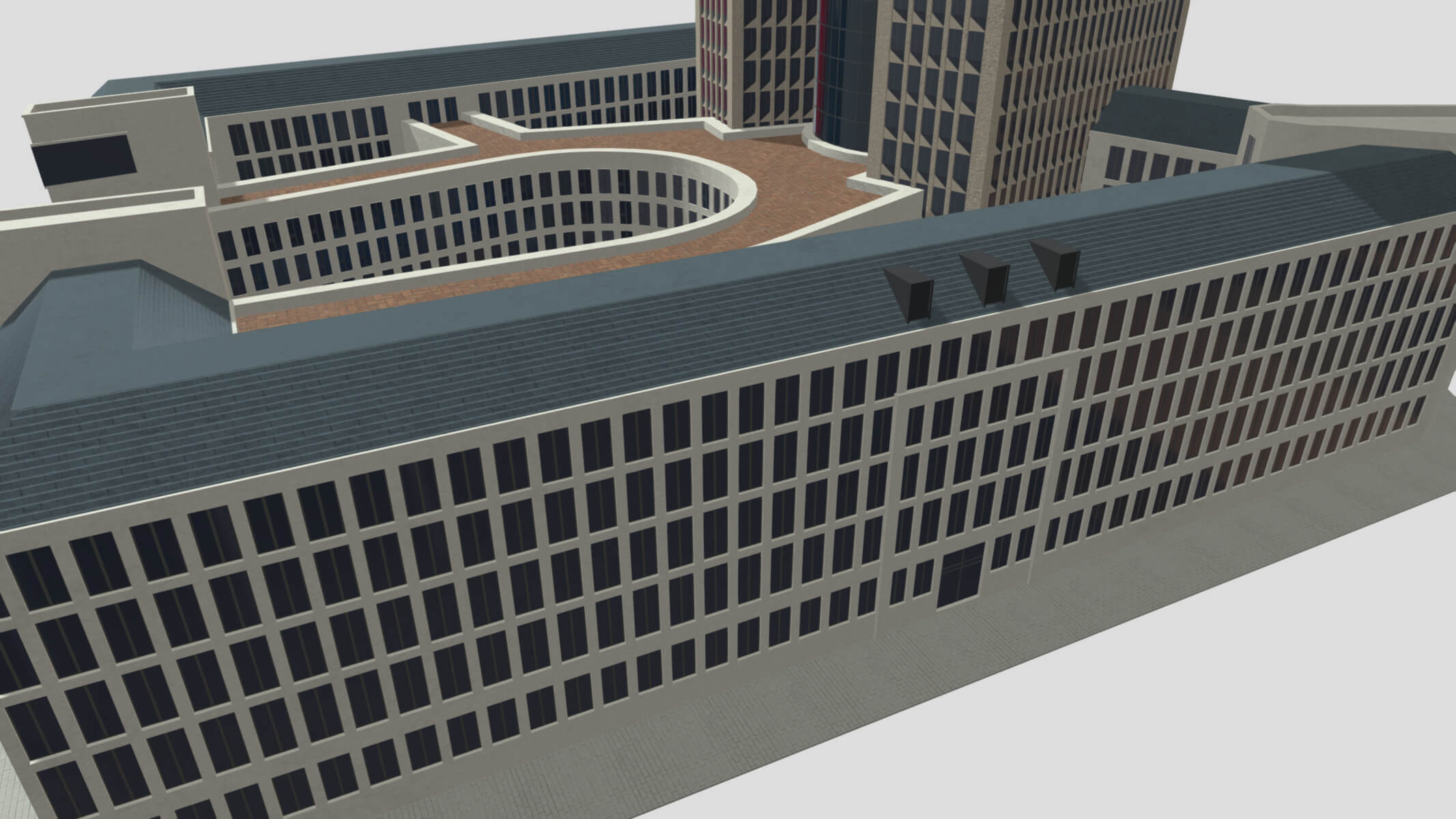 Tower 185 Skyscraper Low Poly - 3D Model by frezzy