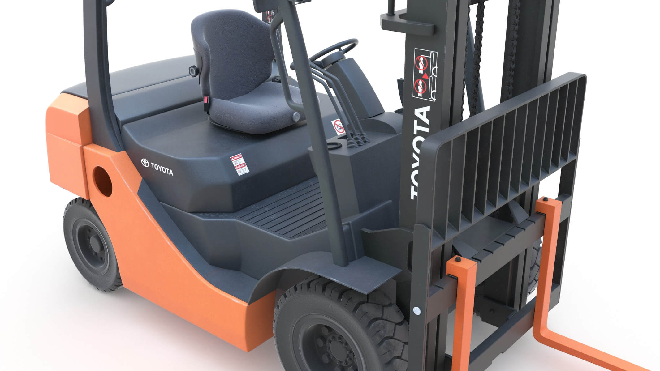 Toyota Core IC Pneumatic Forklift - 3D Model by frezzy