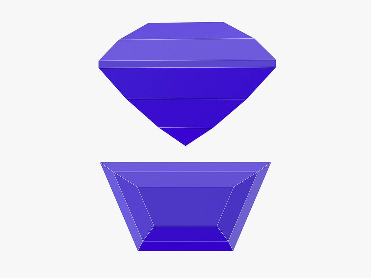 Trapeze Gemstone - 3D Model by frezzy