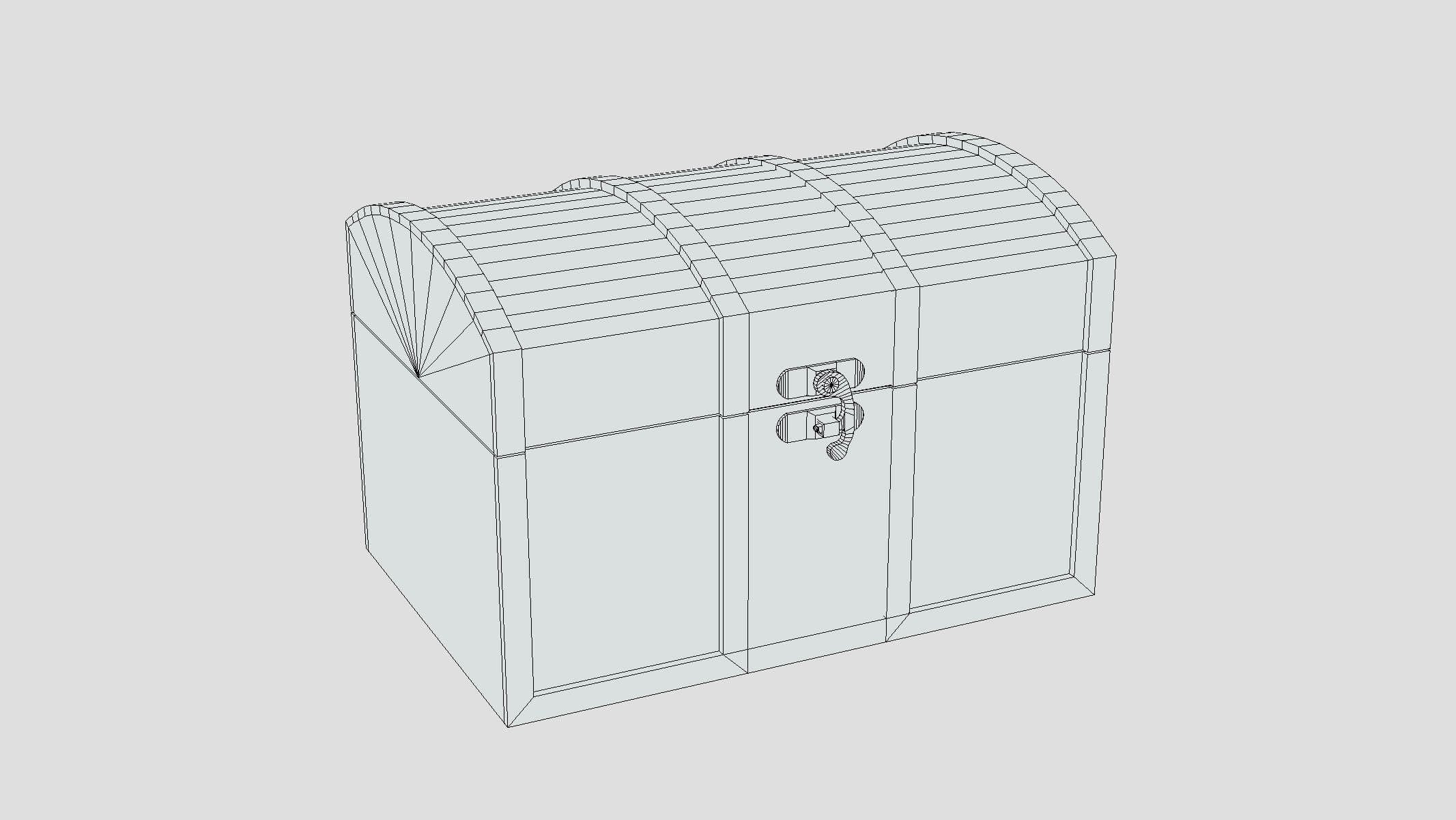 Treasure Chest Box 01 Low Poly - 3D Model by frezzy