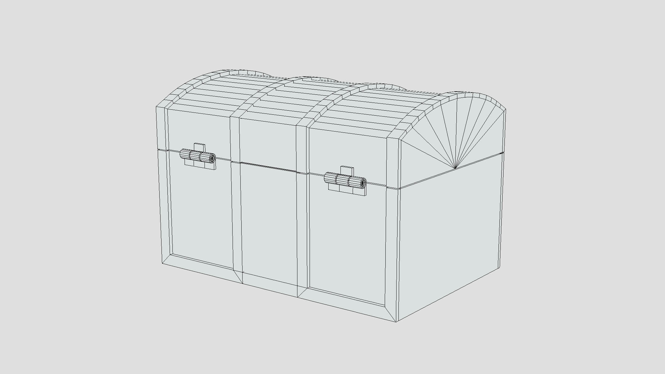 Treasure Chest Box 01 Low Poly - 3D Model by frezzy