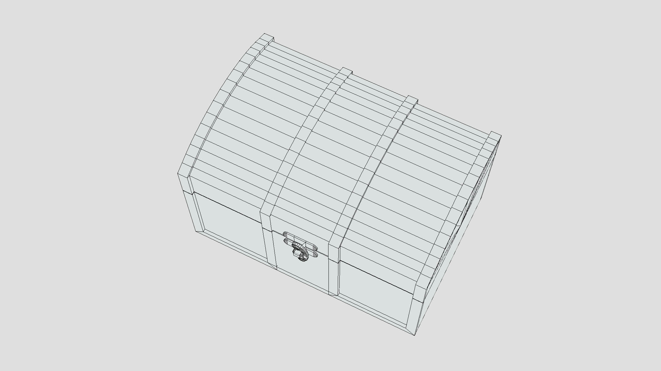 Treasure Chest Box 01 Low Poly - 3D Model by frezzy