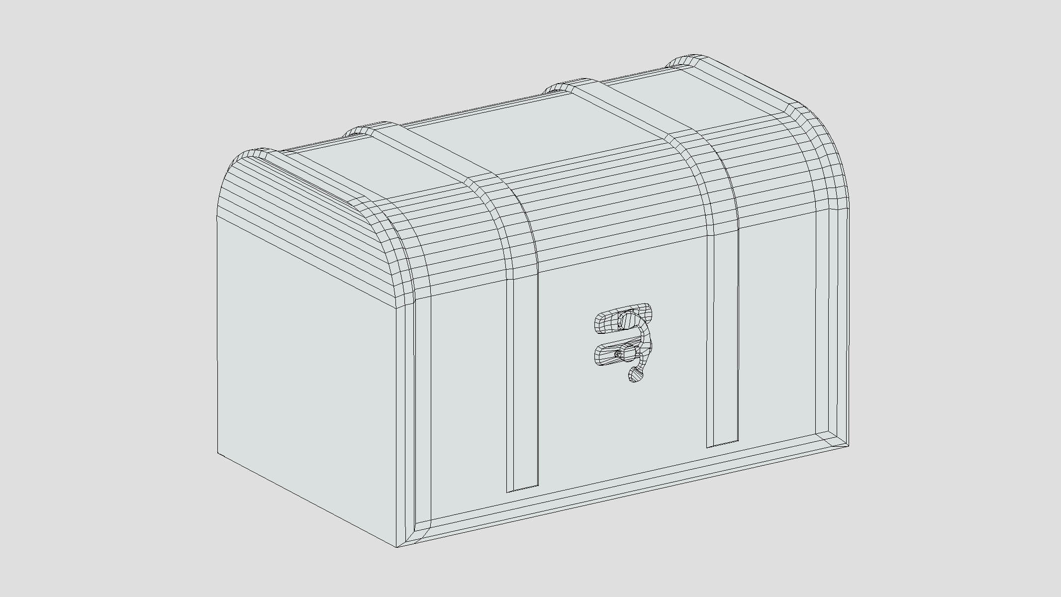 Treasure Chest Box 02 Low Poly - 3D Model by frezzy