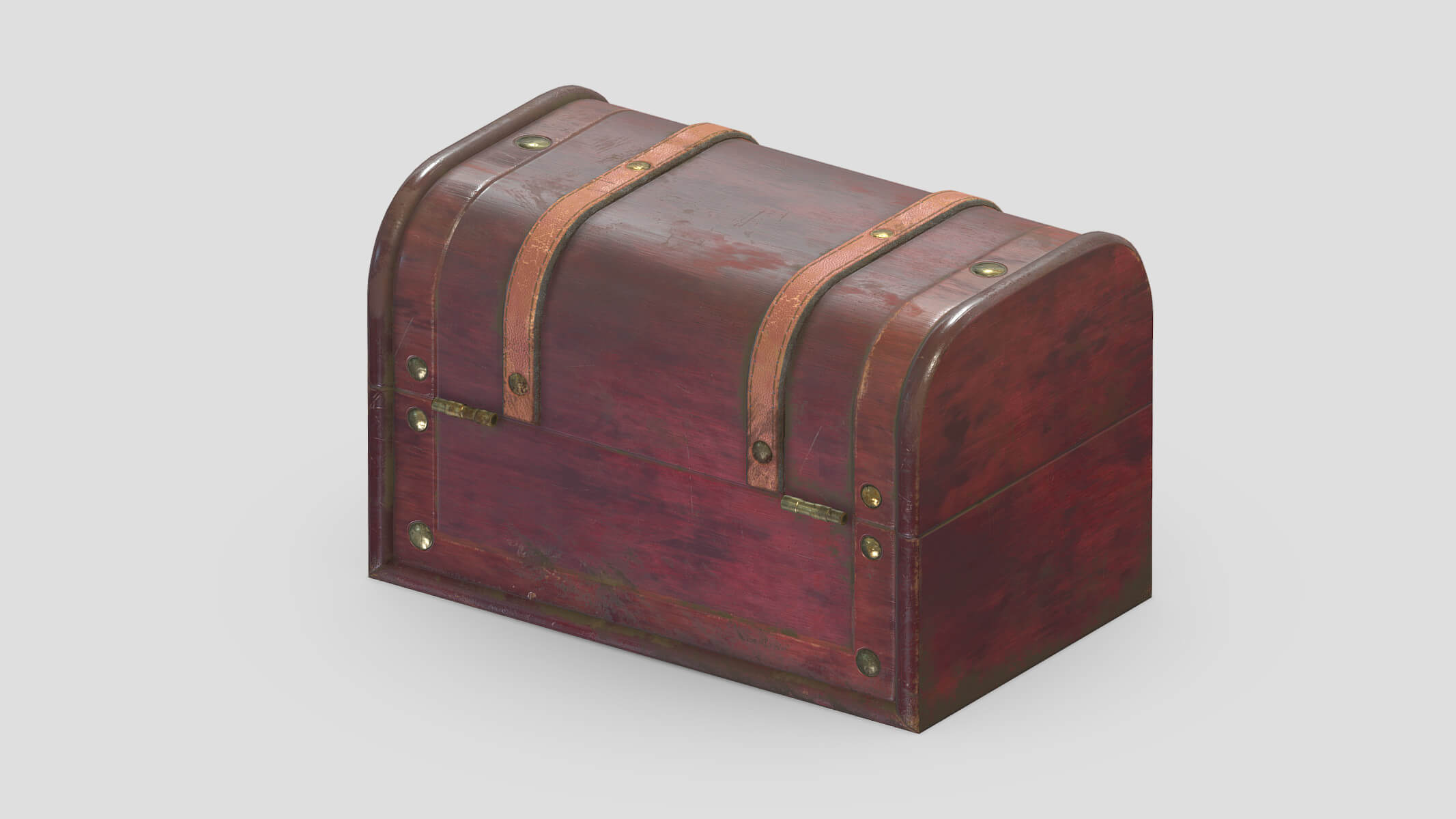 Treasure Chest Box 02 Low Poly - 3D Model by frezzy