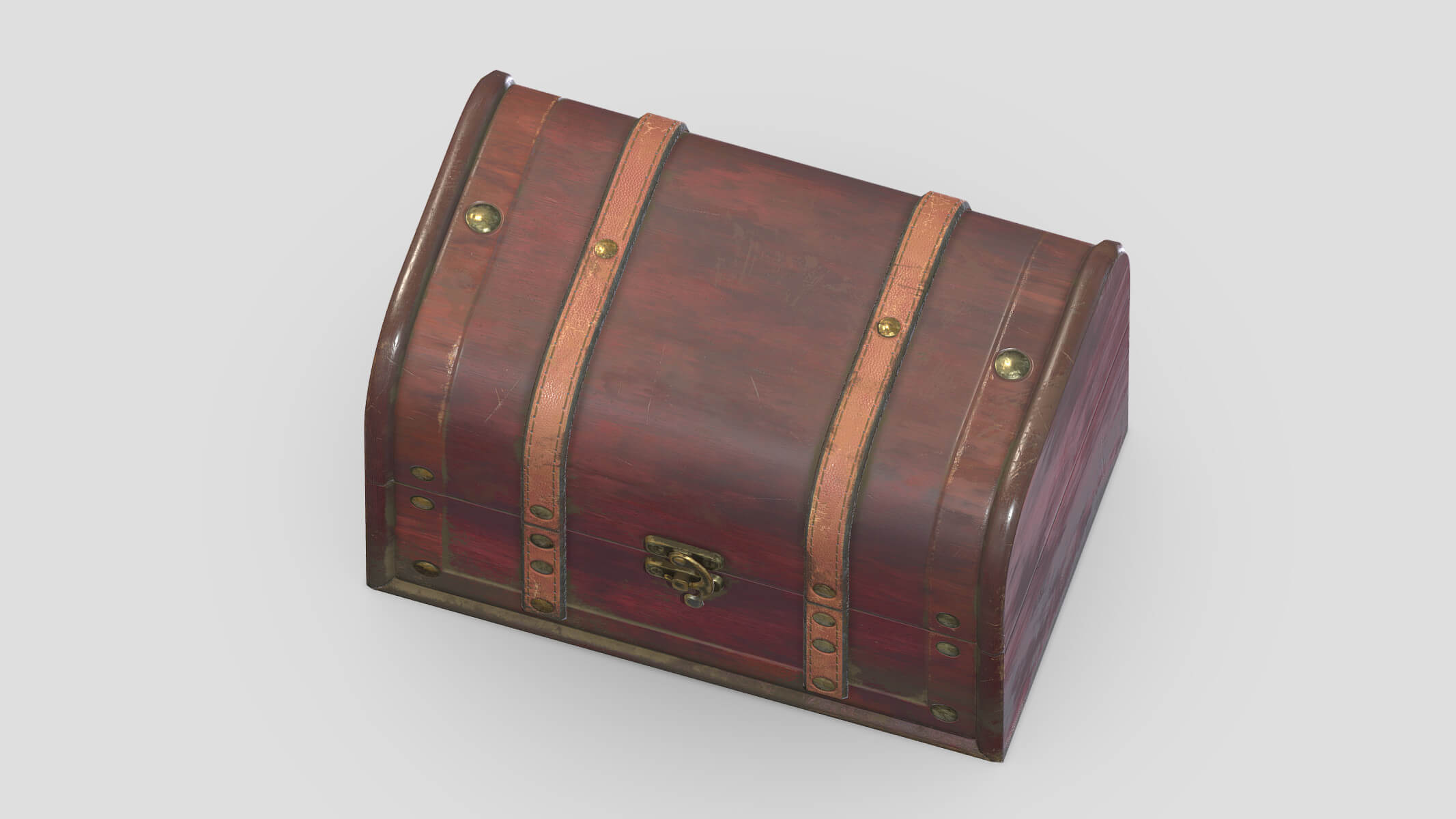 Treasure Chest Box 02 Low Poly - 3D Model by frezzy