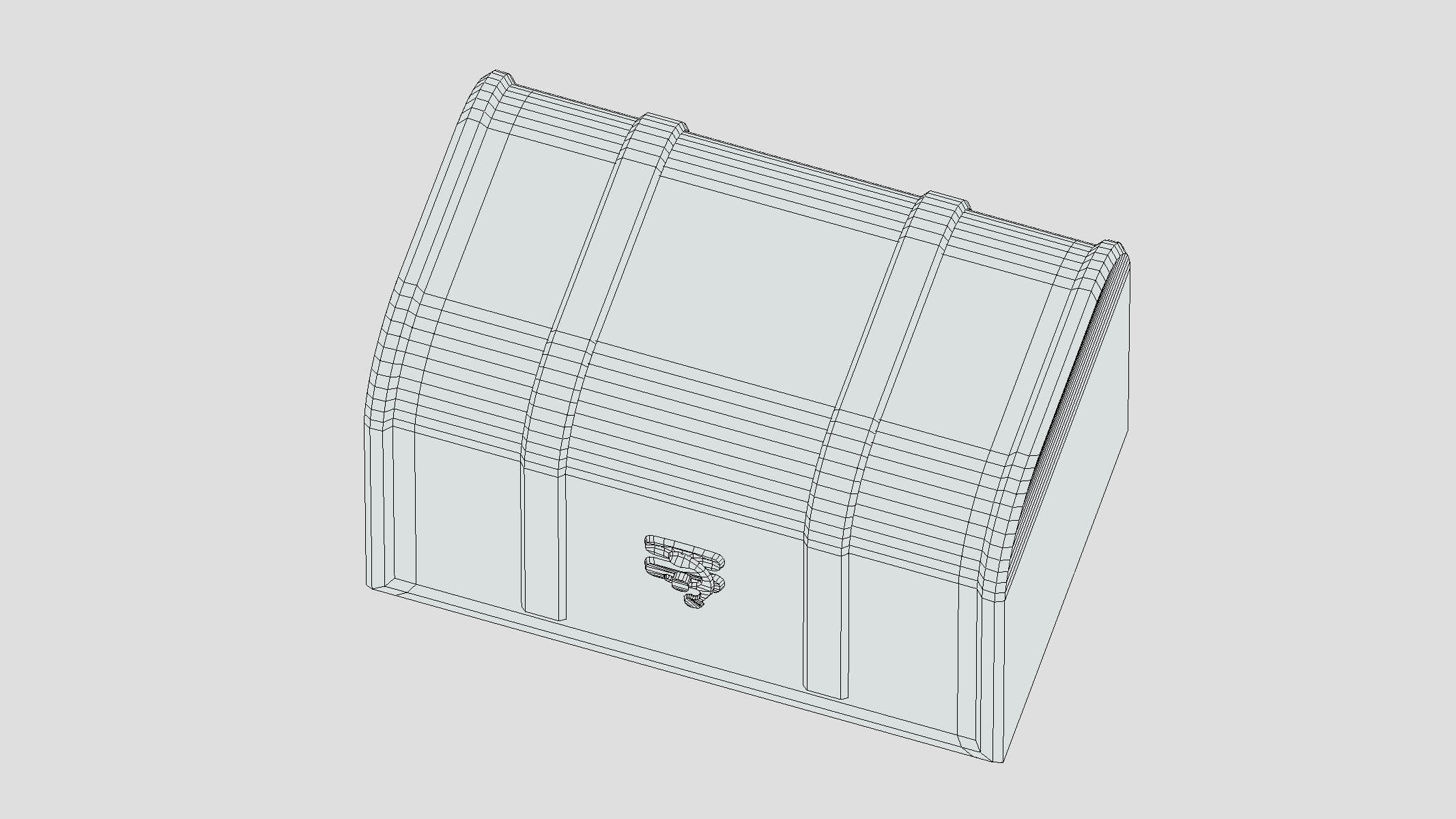 Treasure Chest Box 02 Low Poly - 3D Model by frezzy