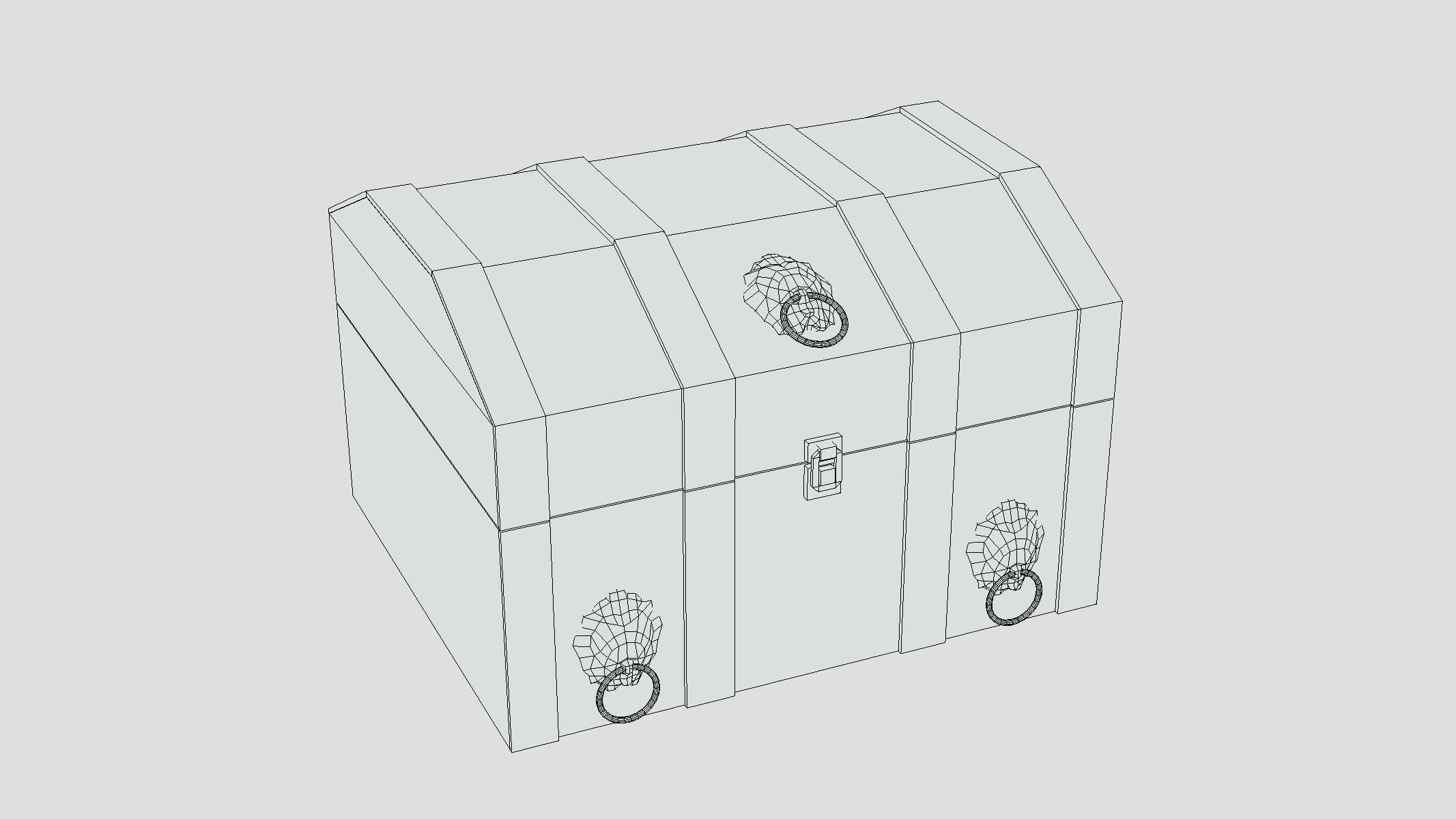 Treasure Chest Box 03 Low Poly - 3D Model by frezzy