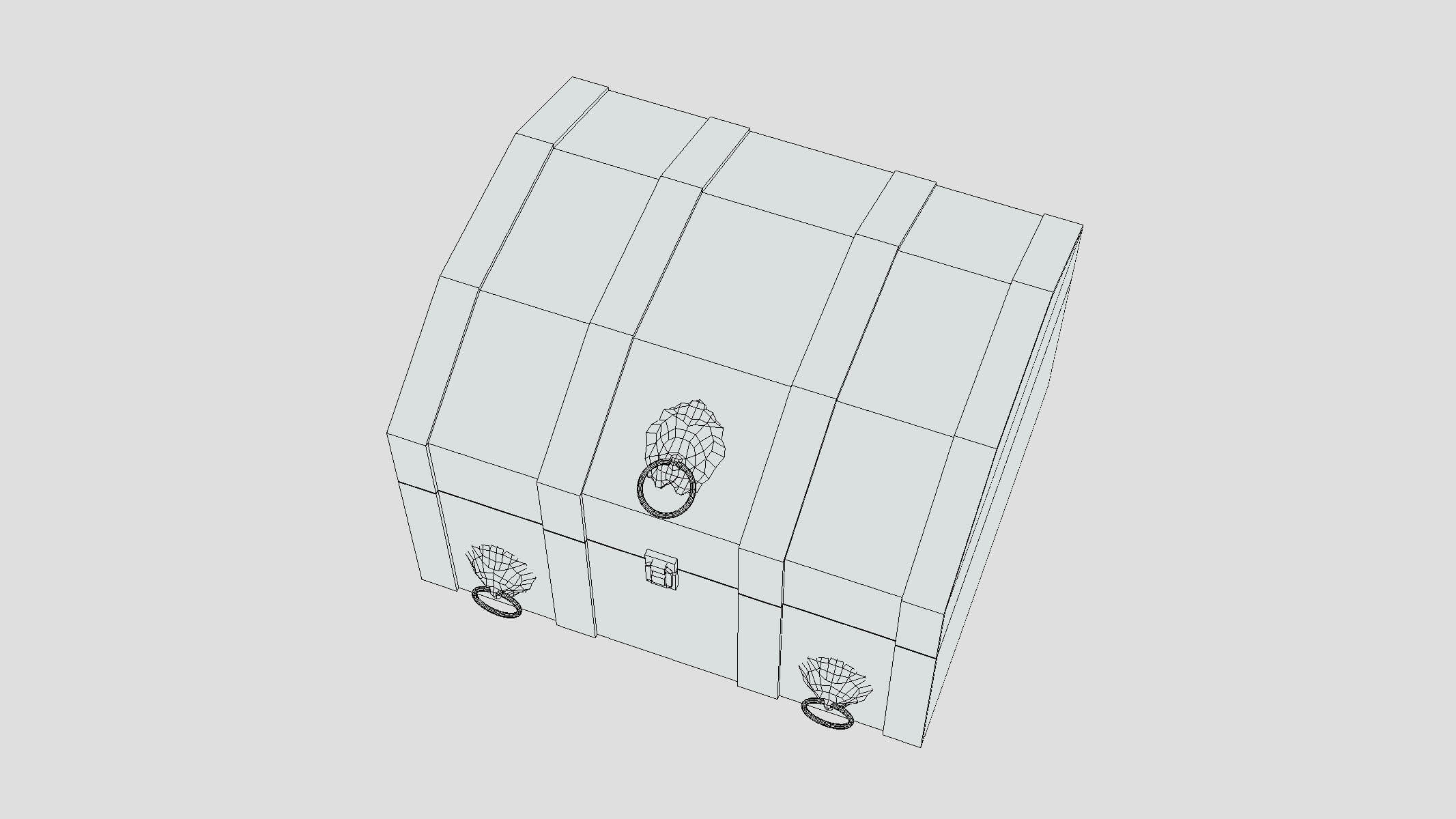 Treasure Chest Box 03 Low Poly - 3D Model by frezzy