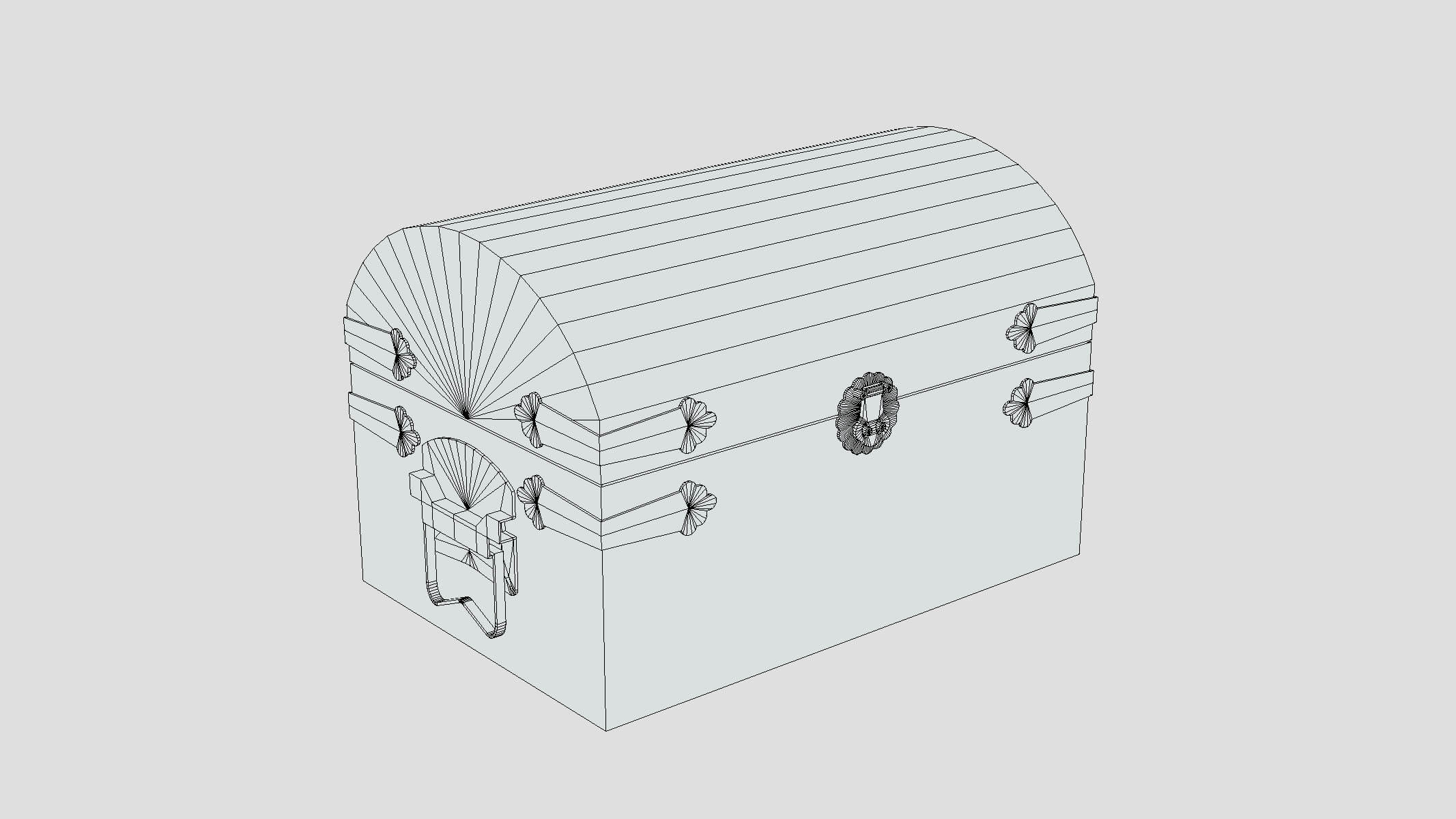 Treasure Chest Box 04 Low Poly - 3D Model by frezzy