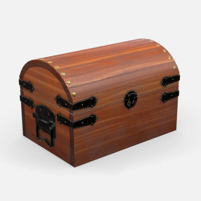 Treasure Chest Box 04 Low Poly - 3D Model by frezzy