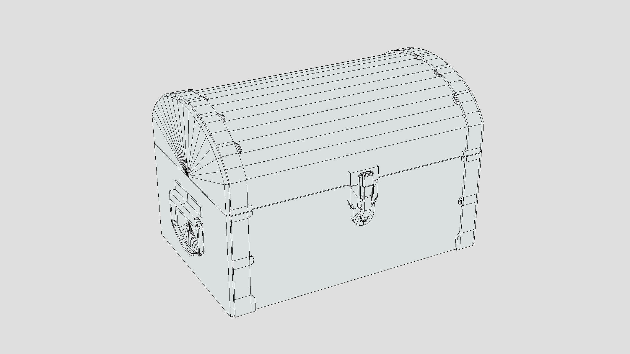 Treasure Chest Box 05 Low Poly - 3D Model by frezzy