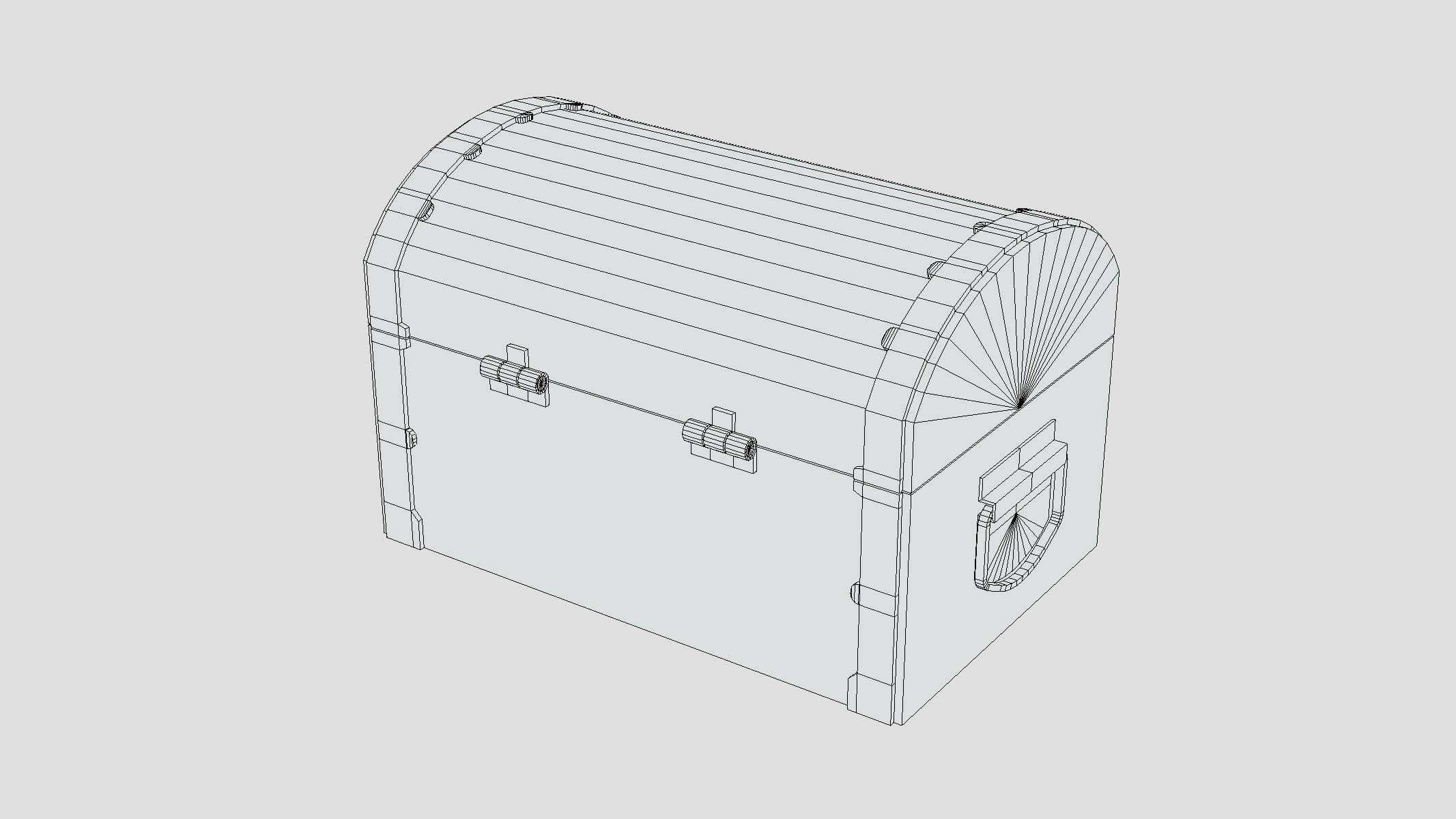 Treasure Chest Box 05 Low Poly - 3D Model by frezzy