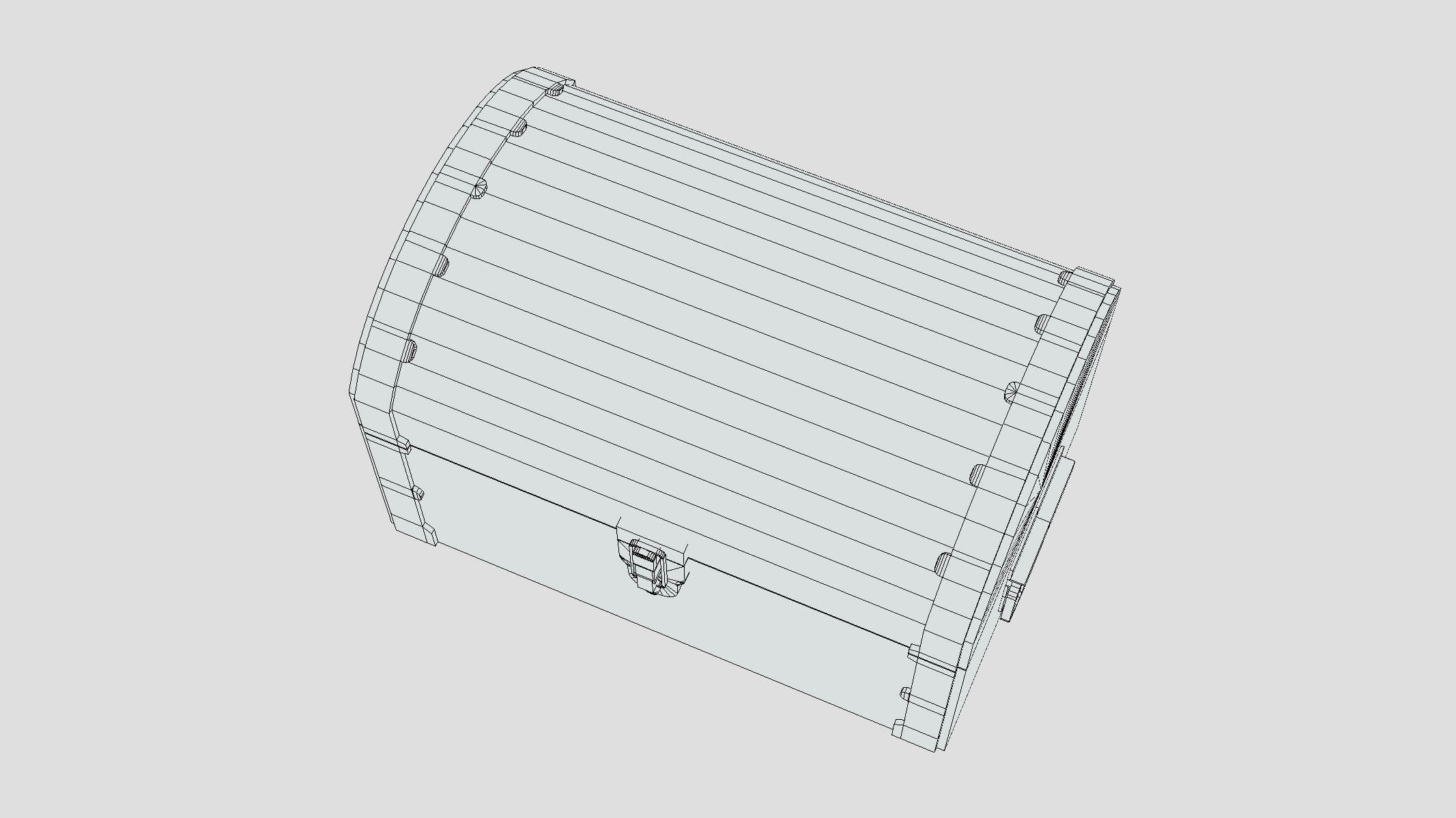 Treasure Chest Box 05 Low Poly - 3D Model by frezzy