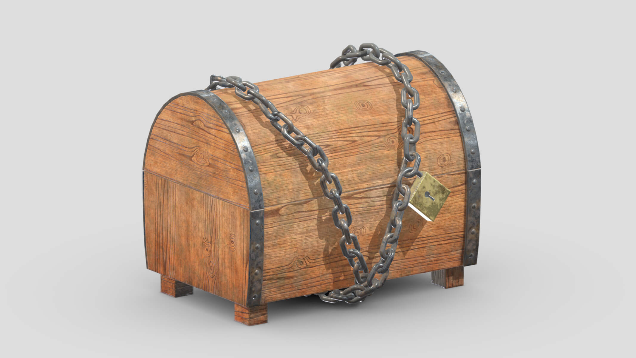 Treasure Chest Box 06 Low Poly - 3D Model by frezzy