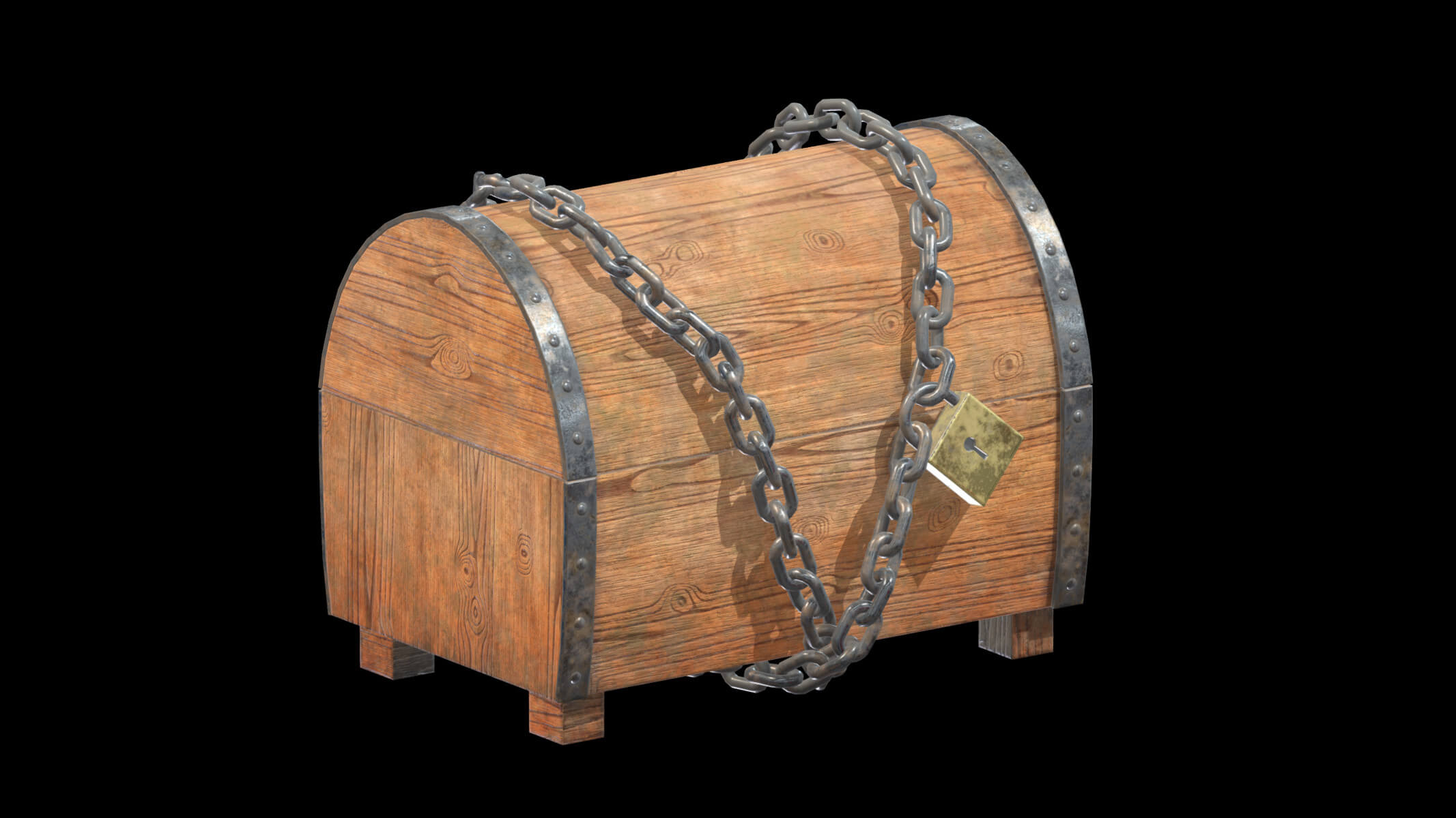 Treasure Chest Box 06 Low Poly - 3D Model by frezzy