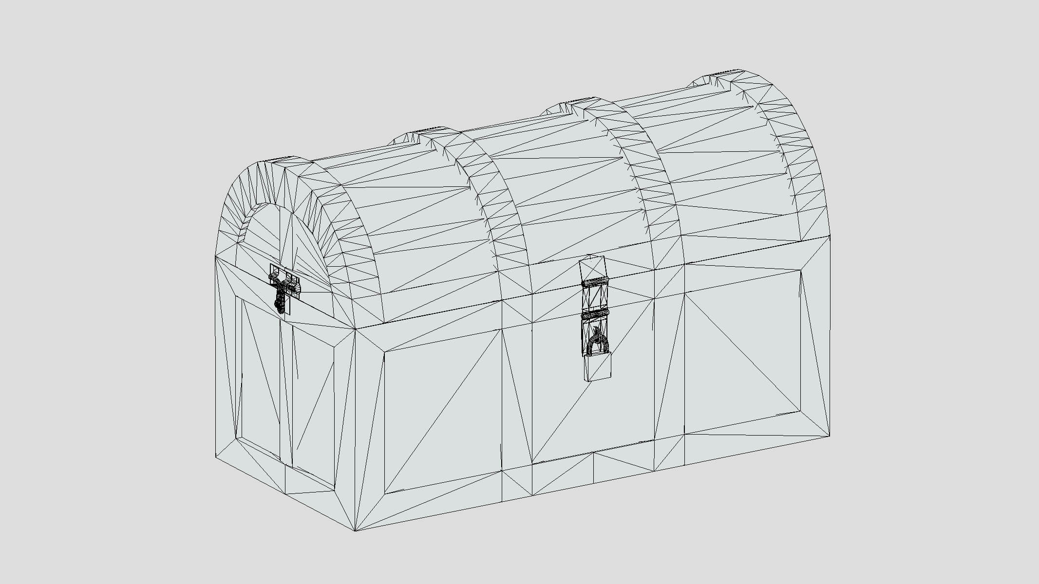 Treasure Chest Box 07 Low Poly - 3D Model by frezzy