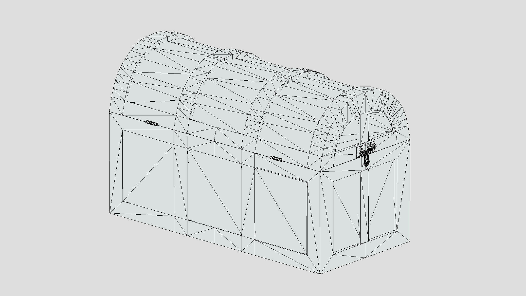 Treasure Chest Box 07 Low Poly - 3D Model by frezzy