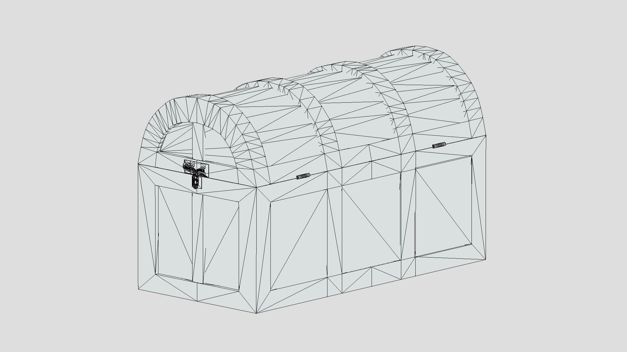 Treasure Chest Box 07 Low Poly - 3D Model by frezzy