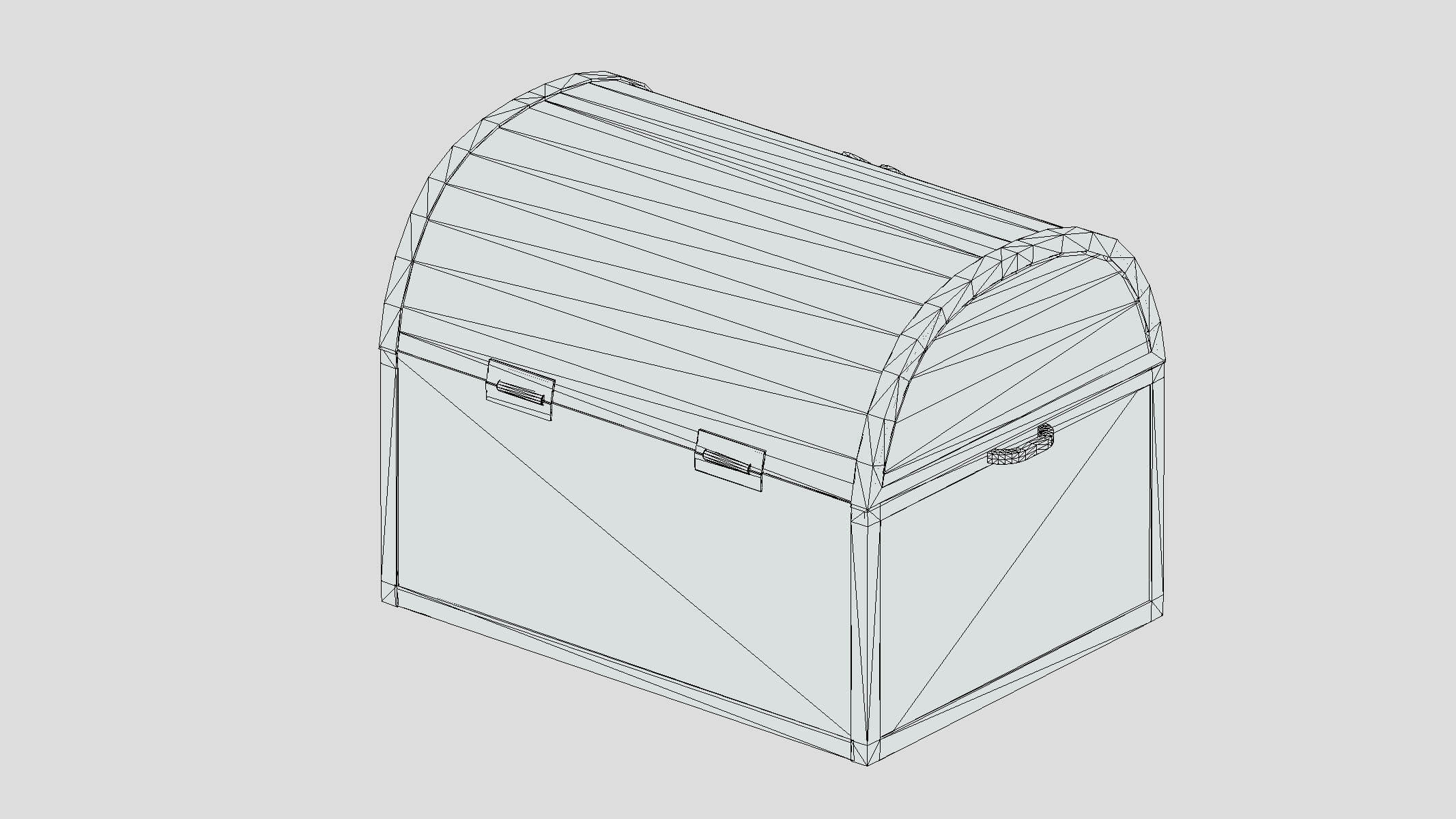 Treasure Chest Box 08 Low Poly - 3D Model by frezzy