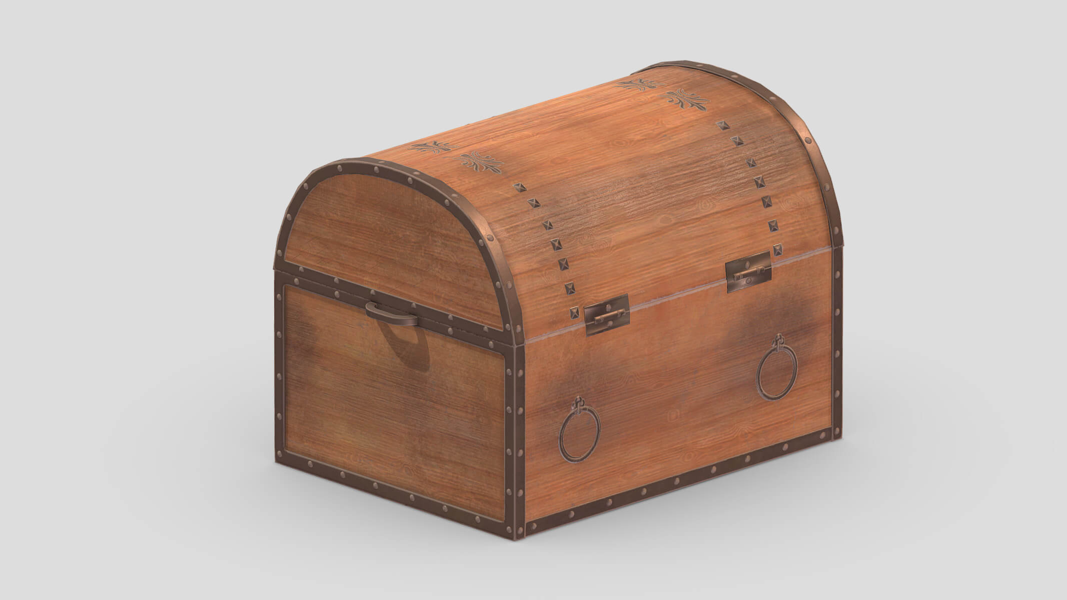 Treasure Chest Box 08 Low Poly - 3D Model by frezzy