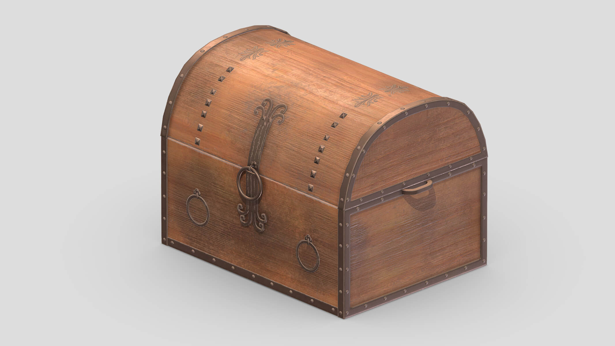 Treasure Chest Box 08 Low Poly - 3D Model by frezzy