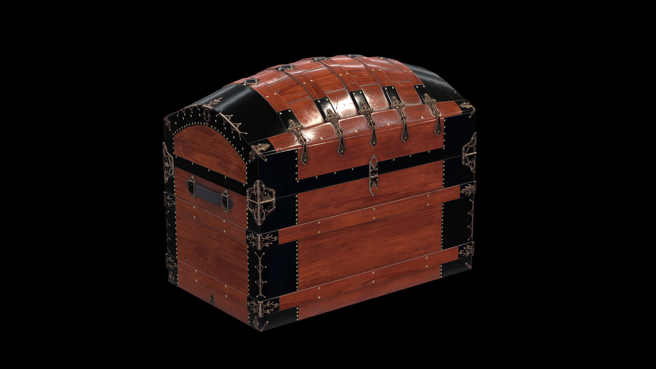 Treasure Chest Box 09 Low Poly - 3D Model by frezzy