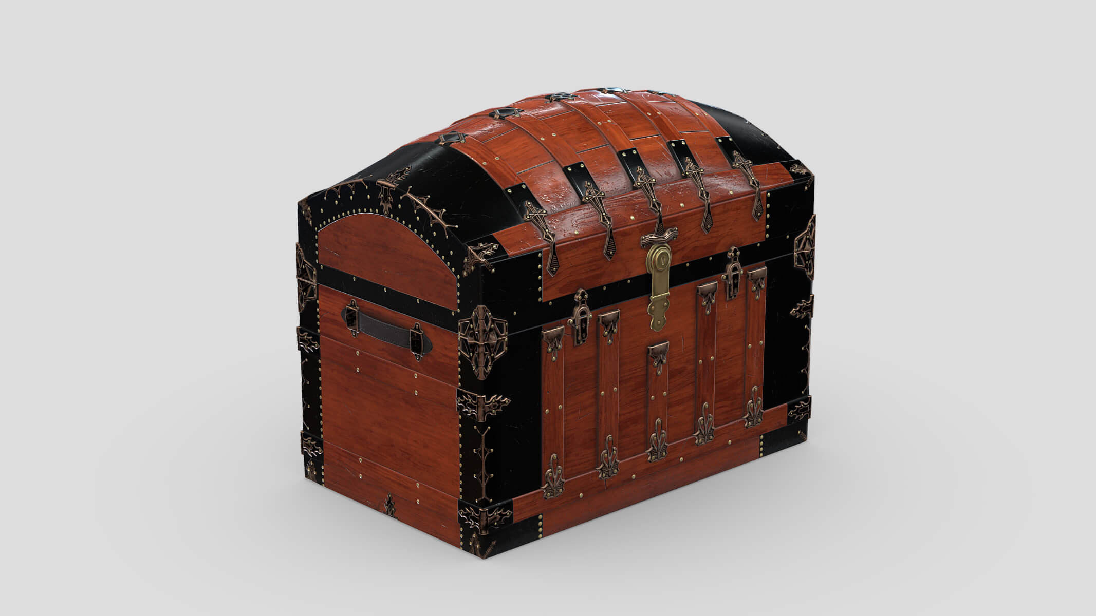 Treasure Chest Box 09 Low Poly - 3D Model by frezzy