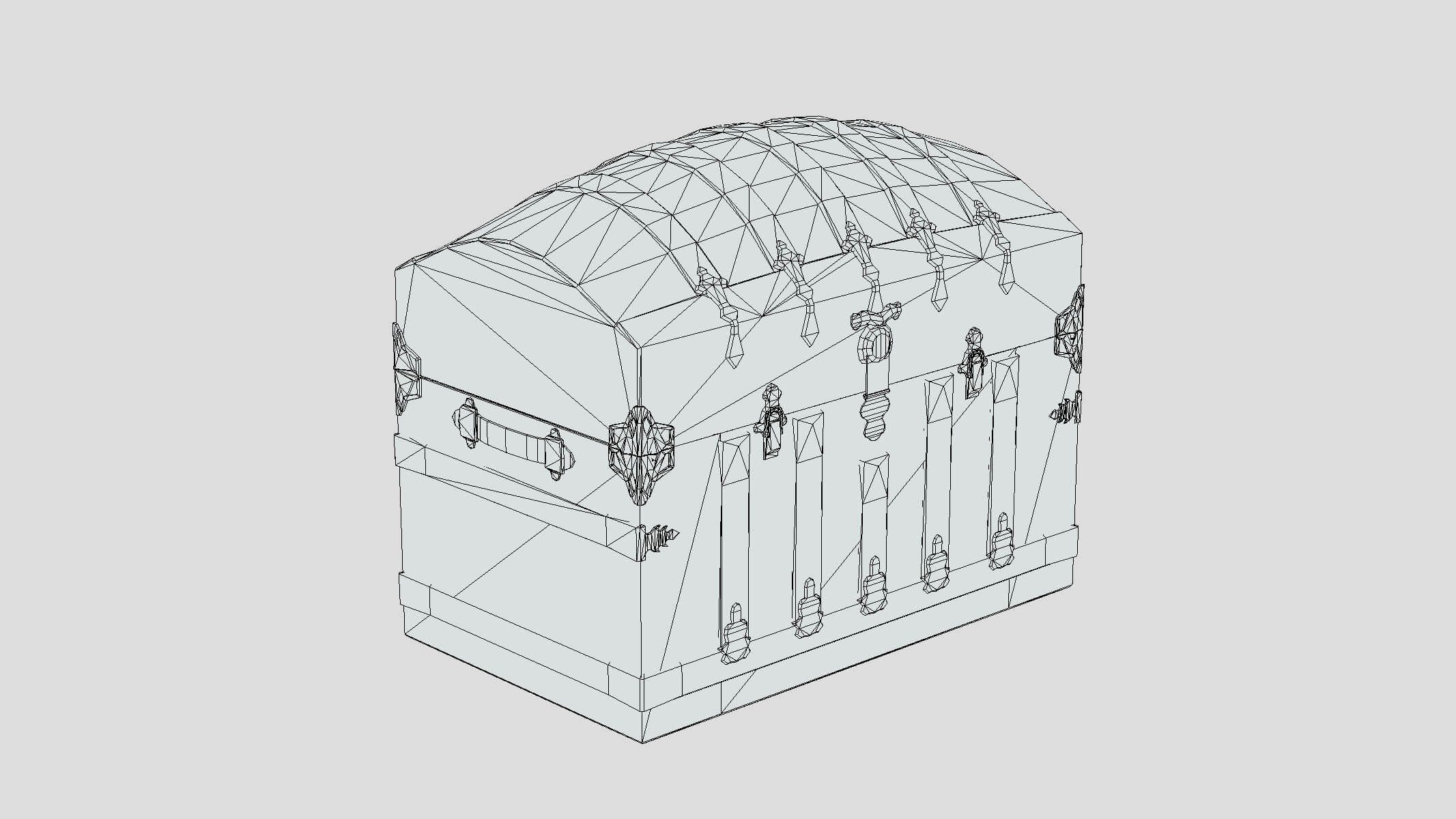 Treasure Chest Box 09 Low Poly - 3D Model by frezzy