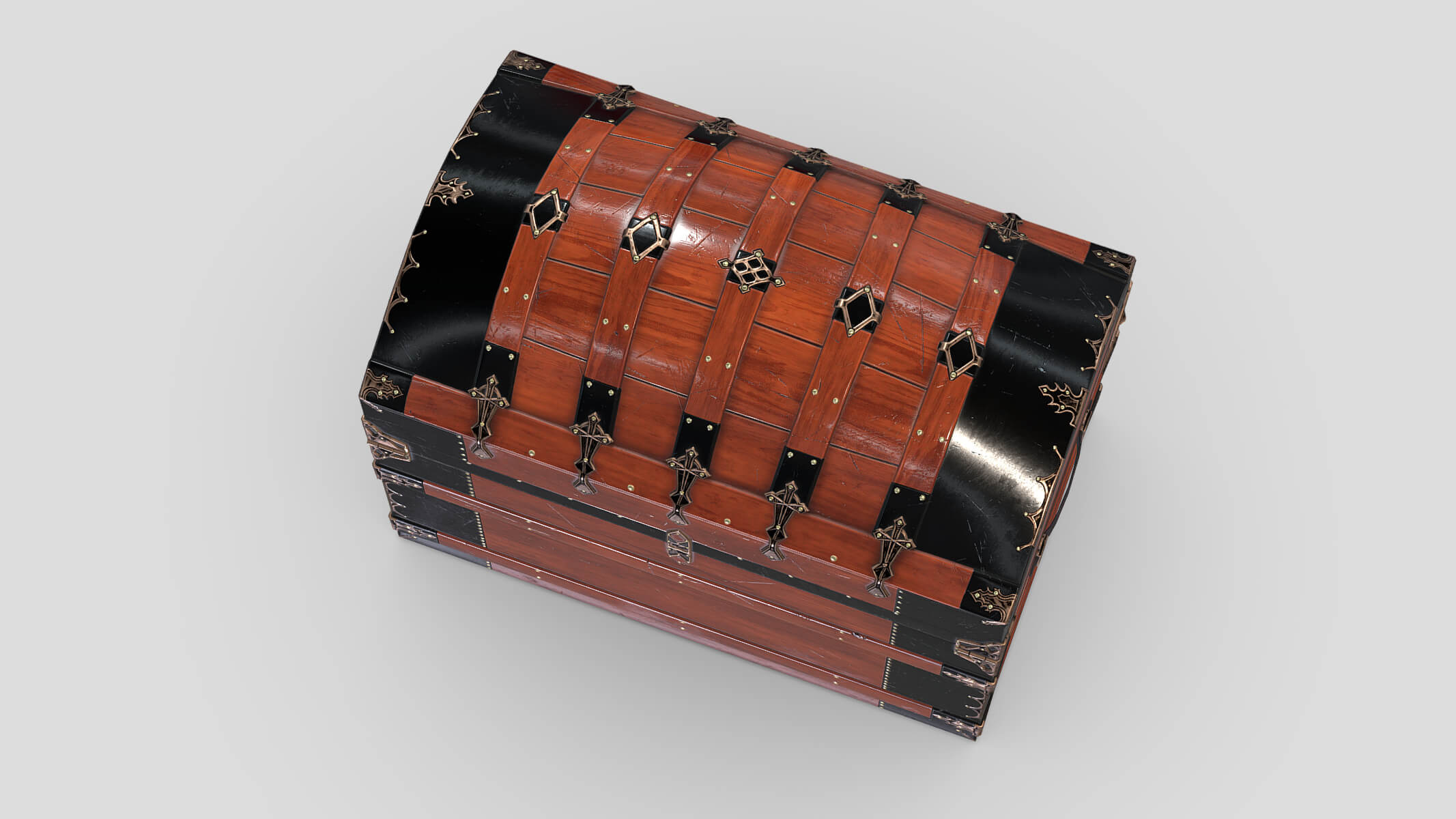 Treasure Chest Box 09 Low Poly - 3D Model by frezzy