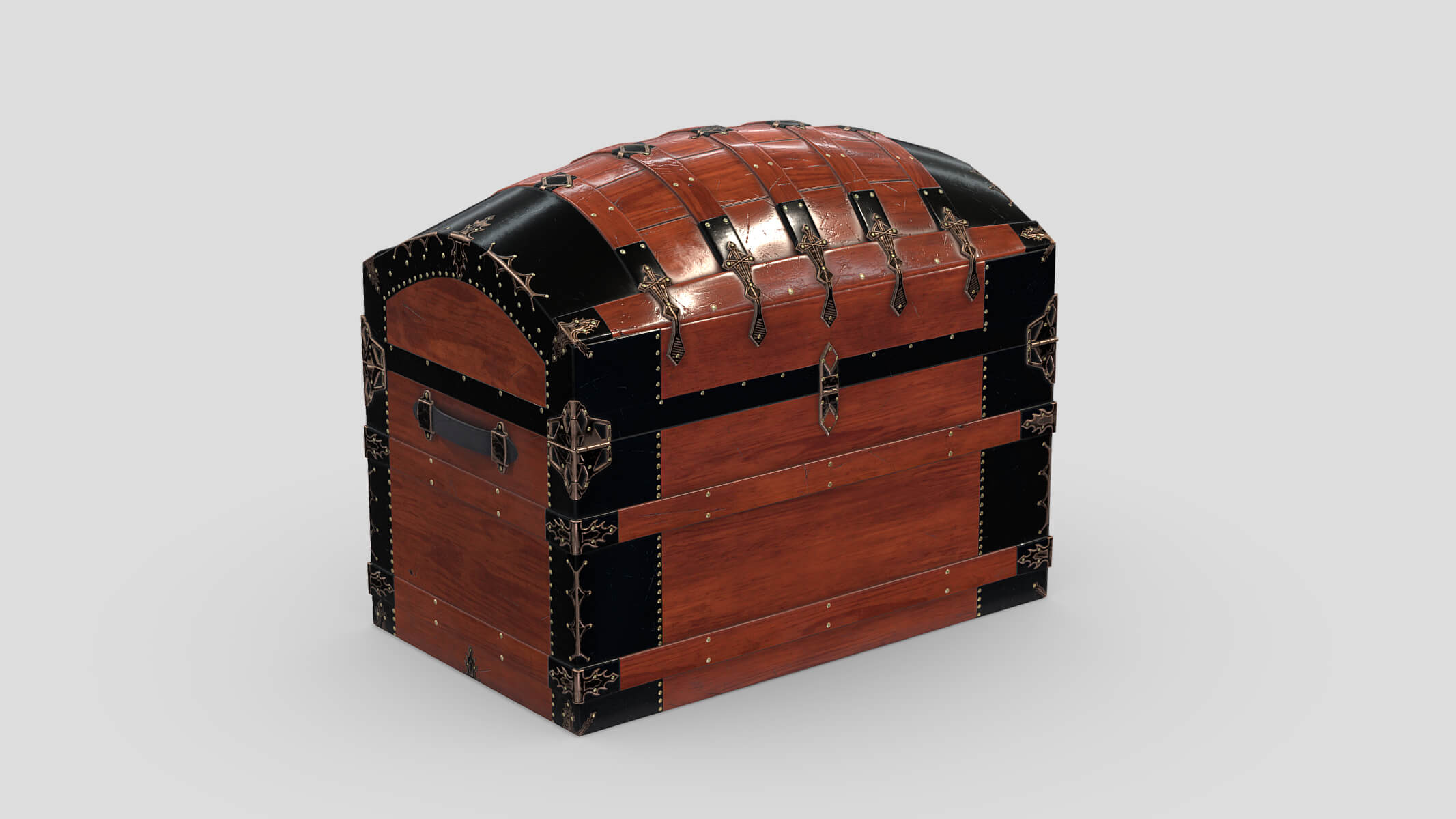 Treasure Chest Box 09 Low Poly - 3D Model by frezzy