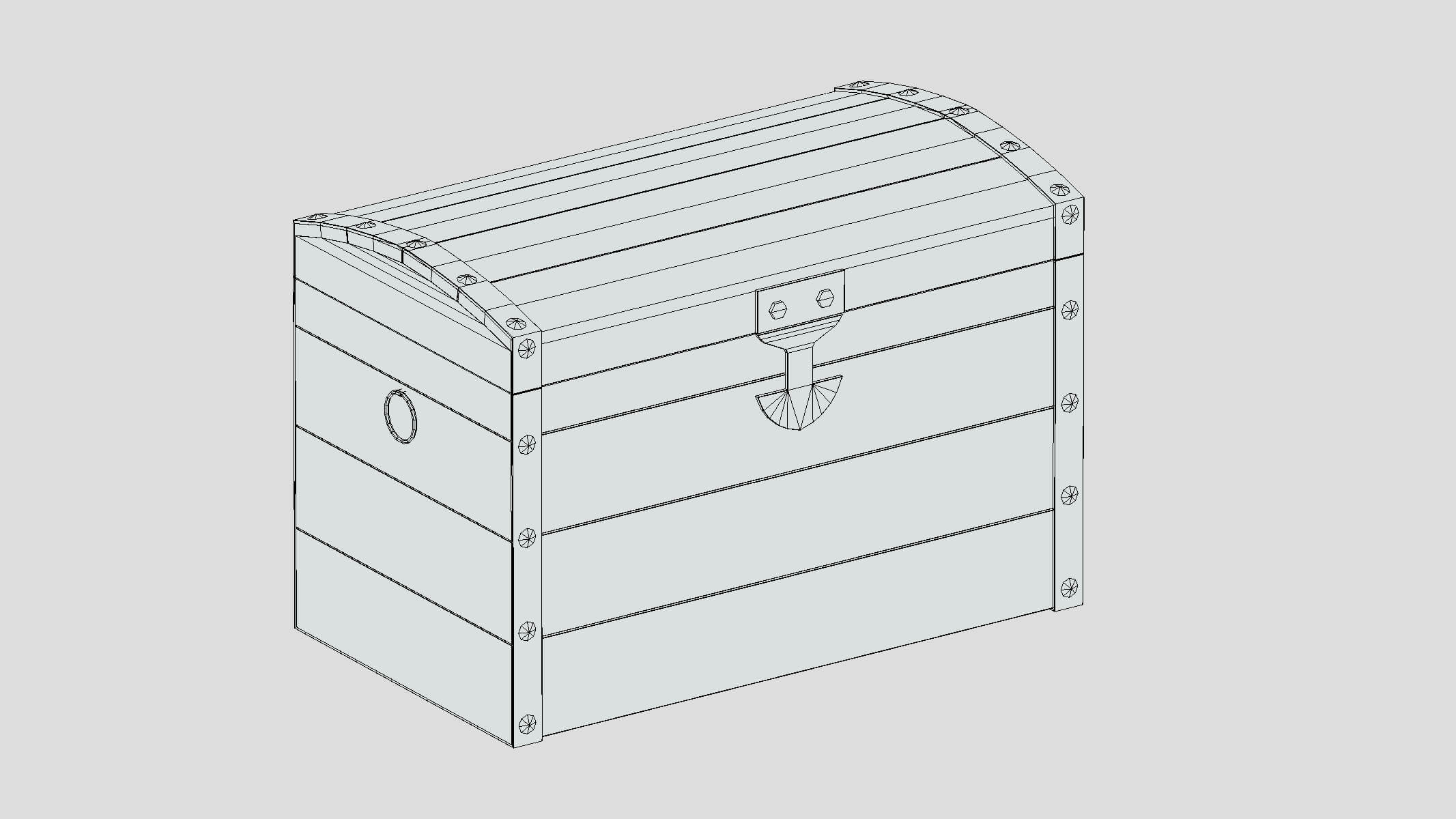 Treasure Chest Box 10 Low Poly - 3D Model by frezzy