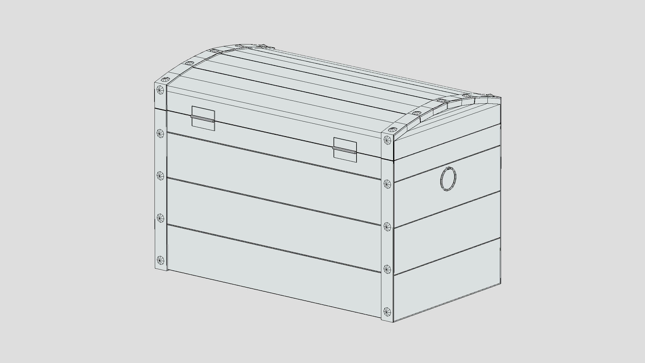 Treasure Chest Box 10 Low Poly - 3D Model by frezzy