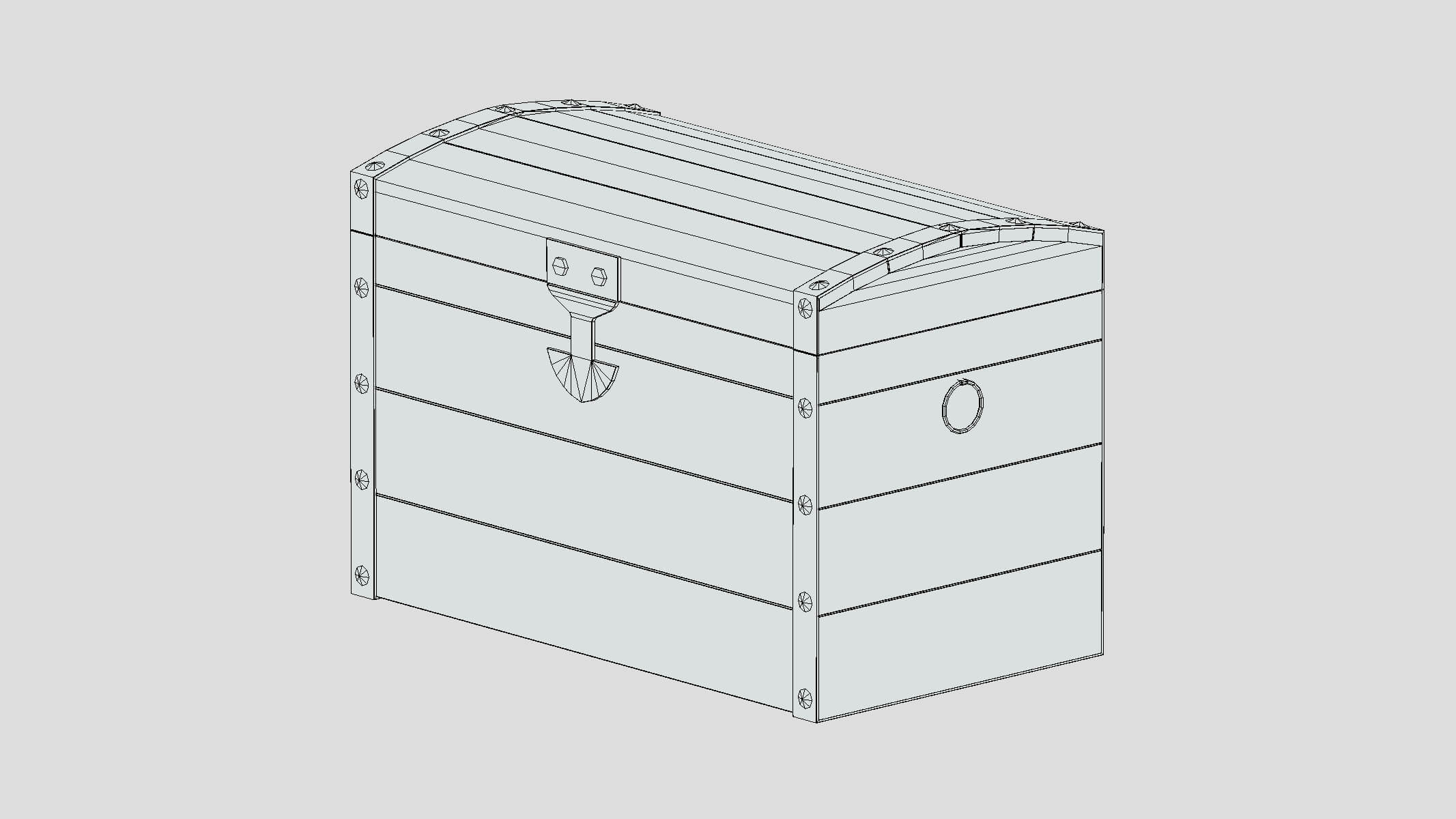 Treasure Chest Box 10 Low Poly - 3D Model by frezzy