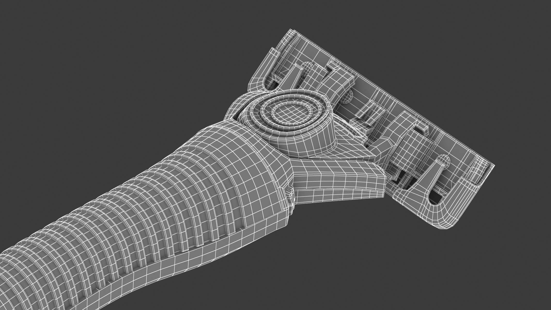 Triple Blade Handle - 3D Model by frezzy