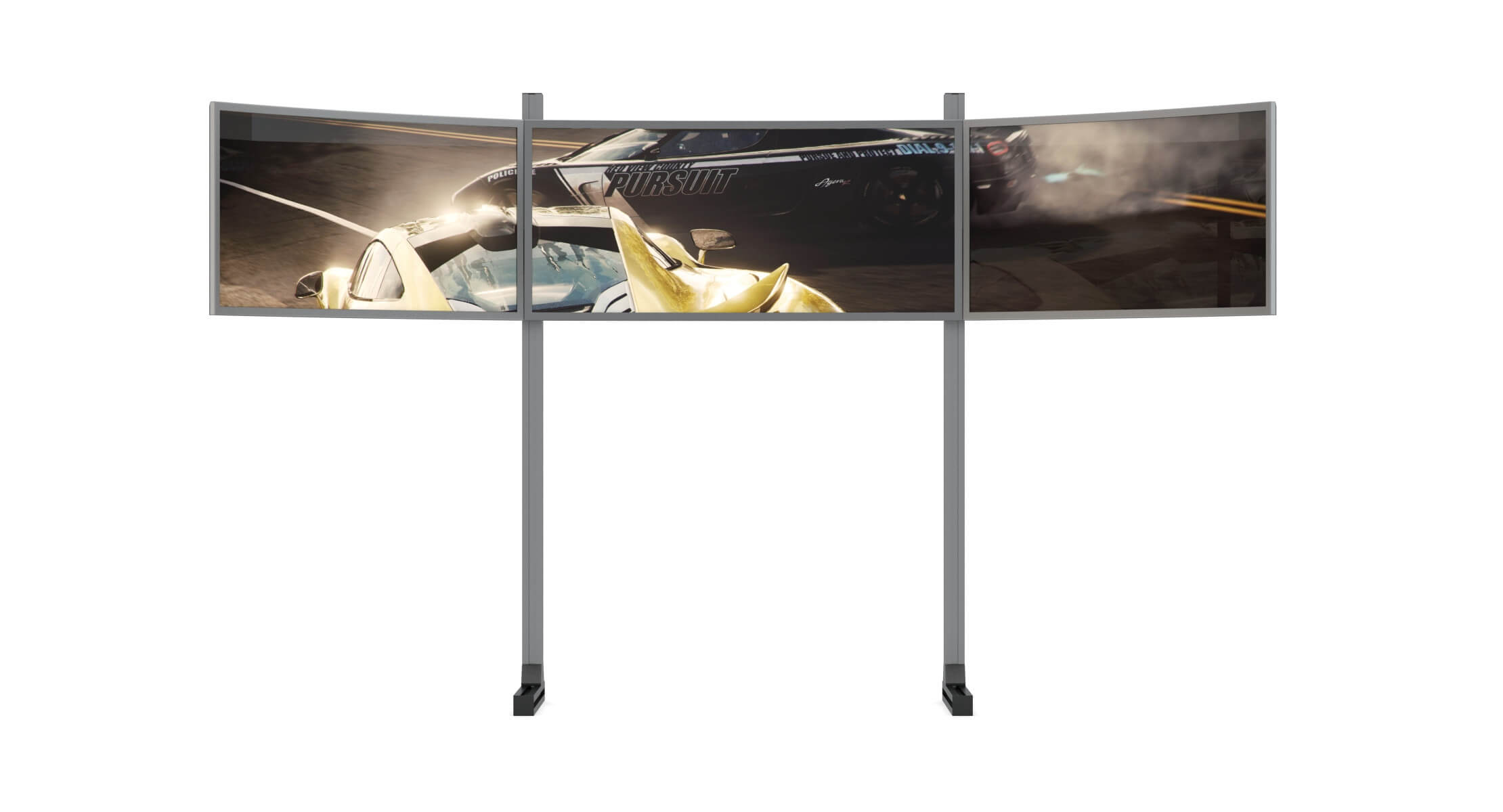 Triple Monitor Mount - 3D Model by frezzy