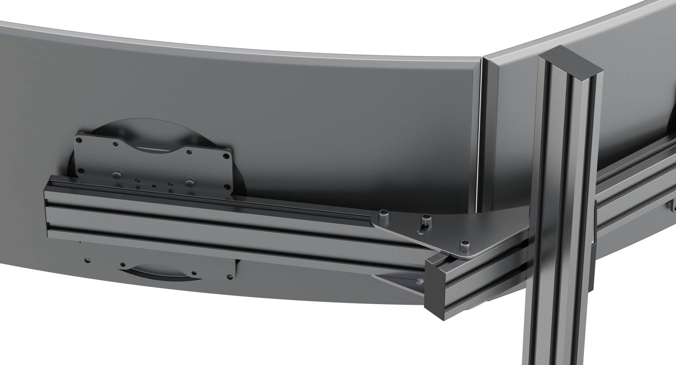 Triple Monitor Mount - 3D Model by frezzy