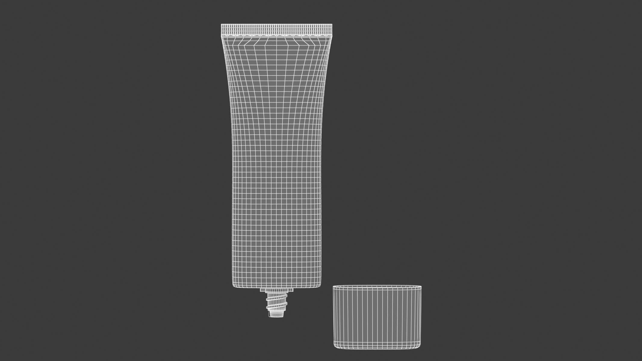 Tube Bottle Cosmetic - 3D Model by frezzy