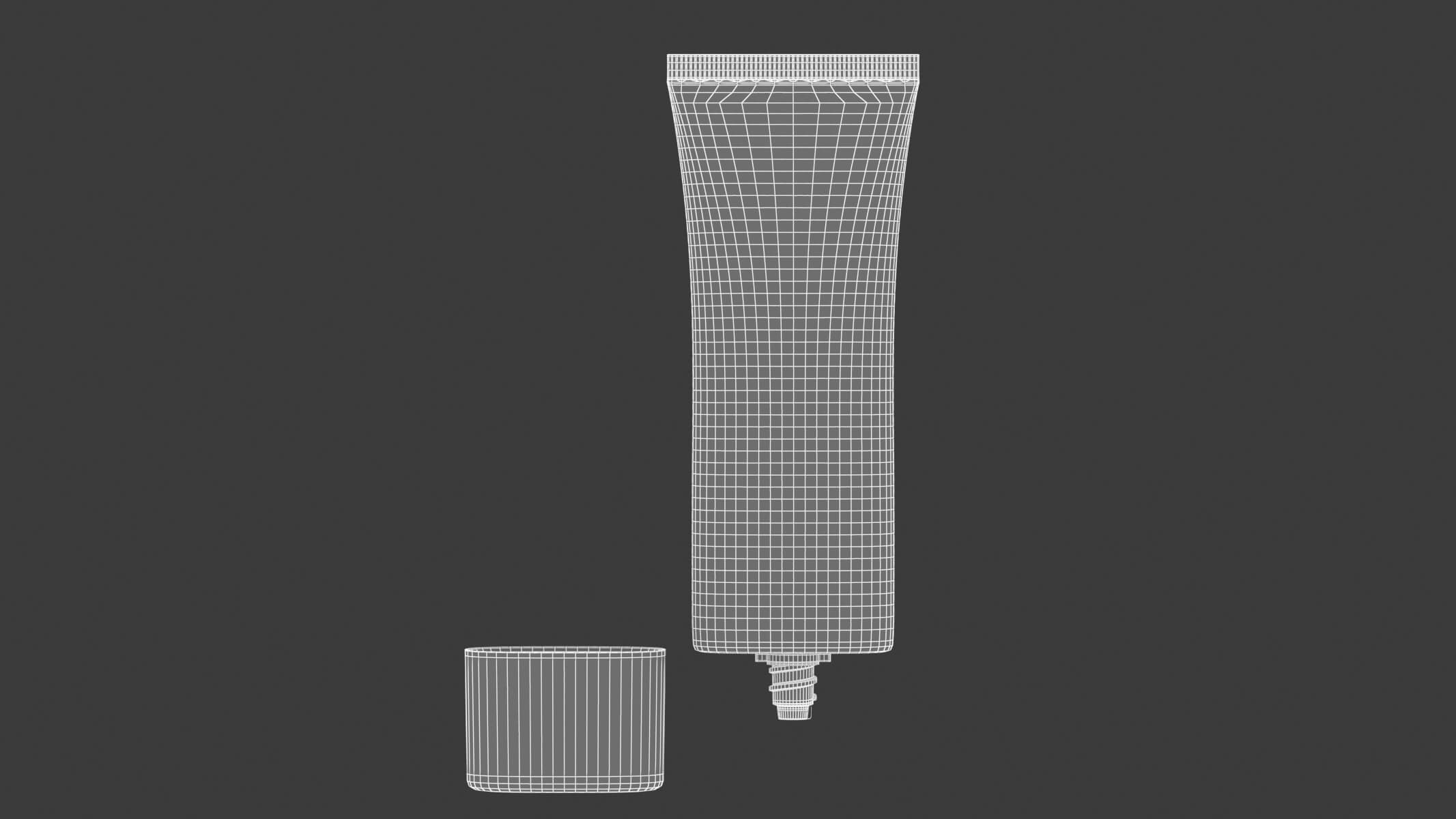 Tube Bottle Cosmetic - 3D Model by frezzy