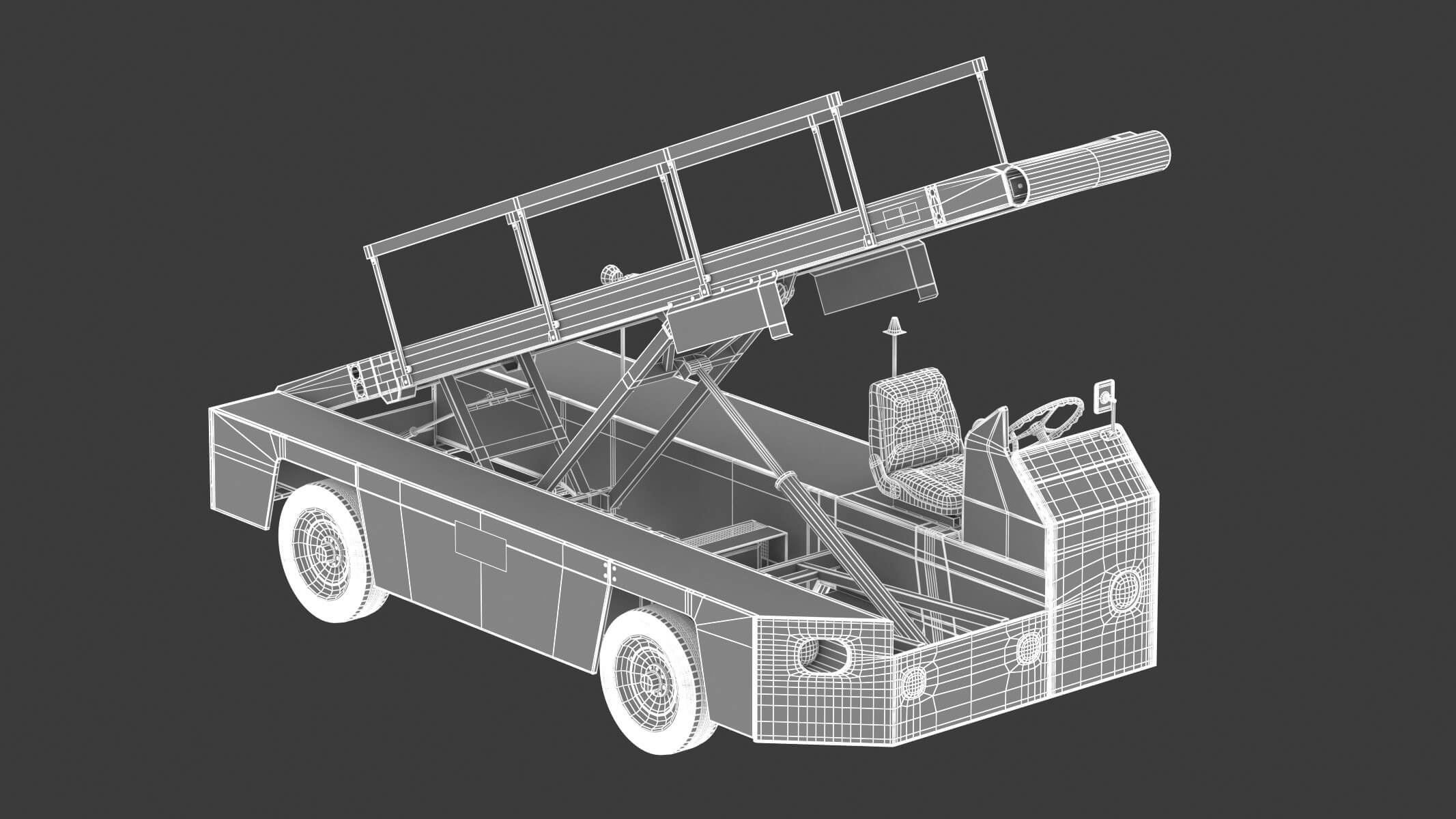 TUG 660 Belt Loader - 3D Model by frezzy