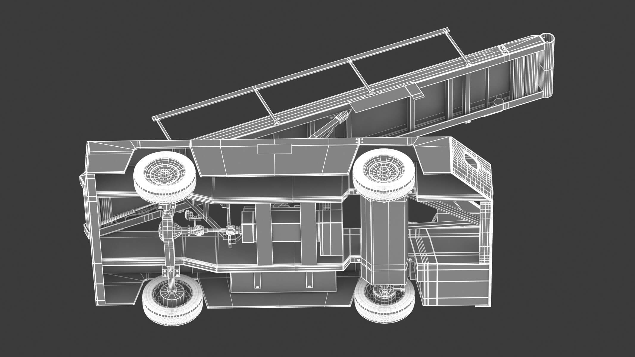 TUG 660 Belt Loader - 3D Model by frezzy