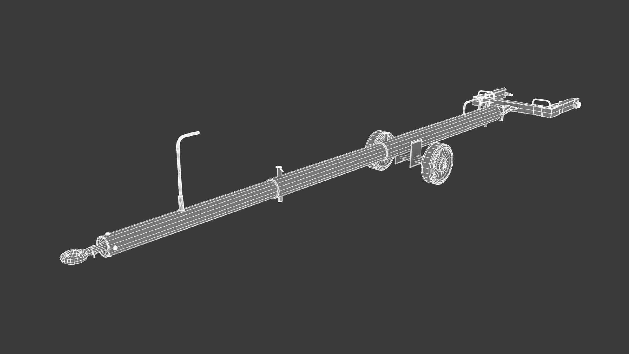 Tug Aircraft Tow Bar - 3D Model by frezzy