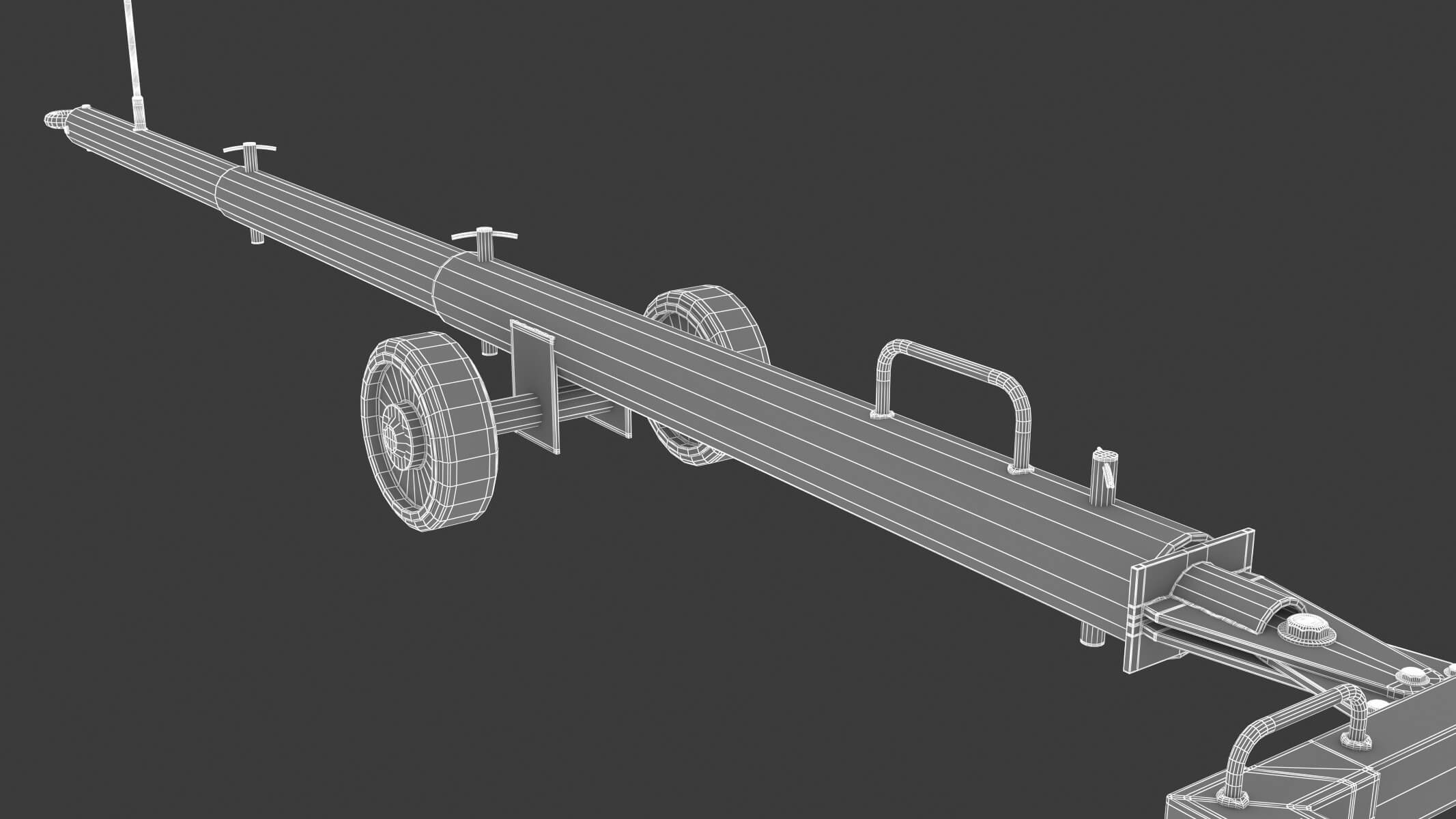 Tug Aircraft Tow Bar - 3D Model by frezzy