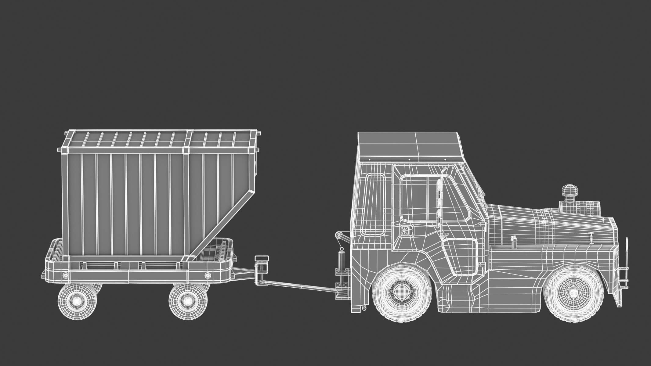 TUG Aircraft Tow Tractor - 3D Model by frezzy