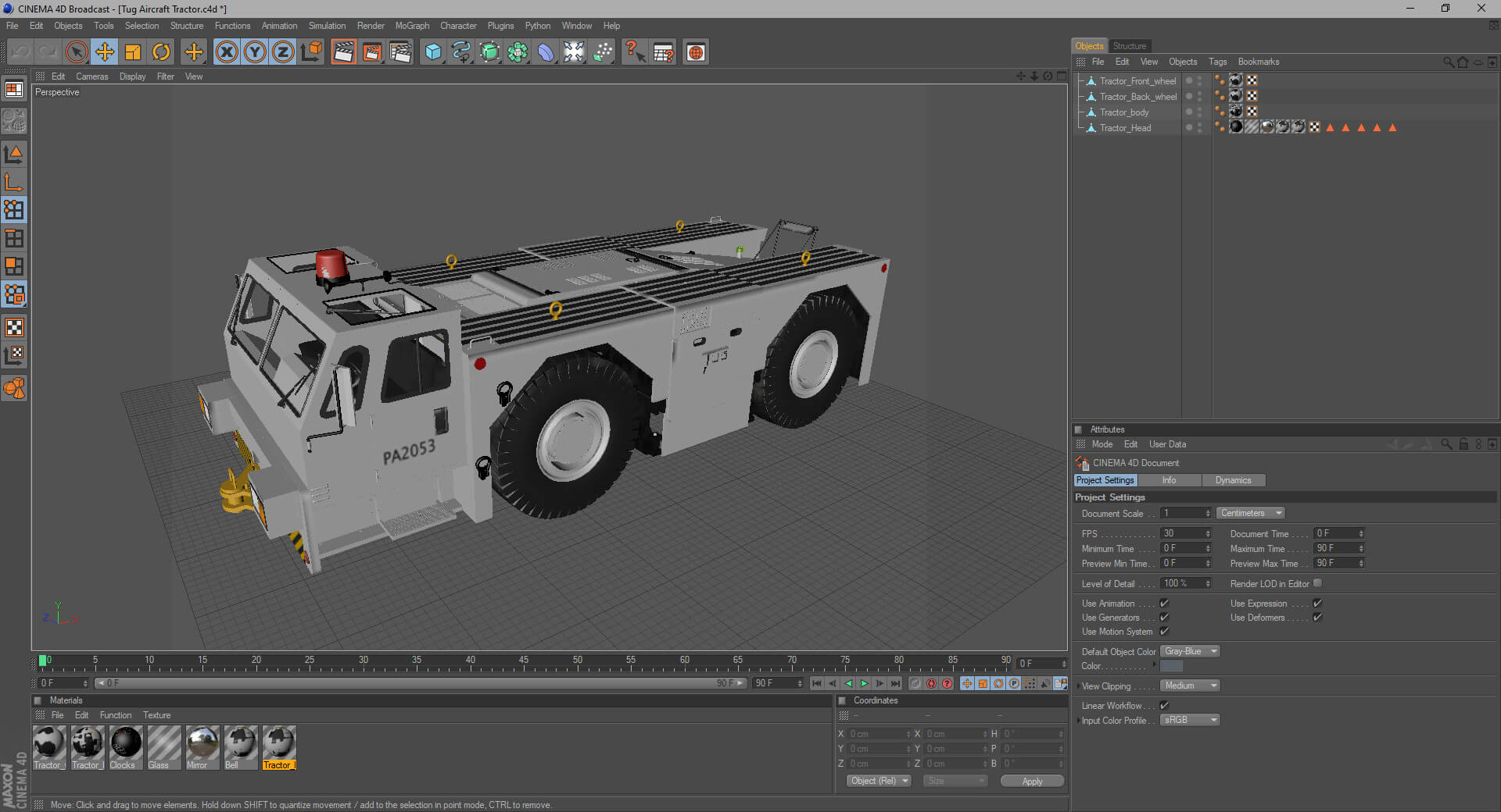 Tug Aircraft Tractor - 3D Model by frezzy