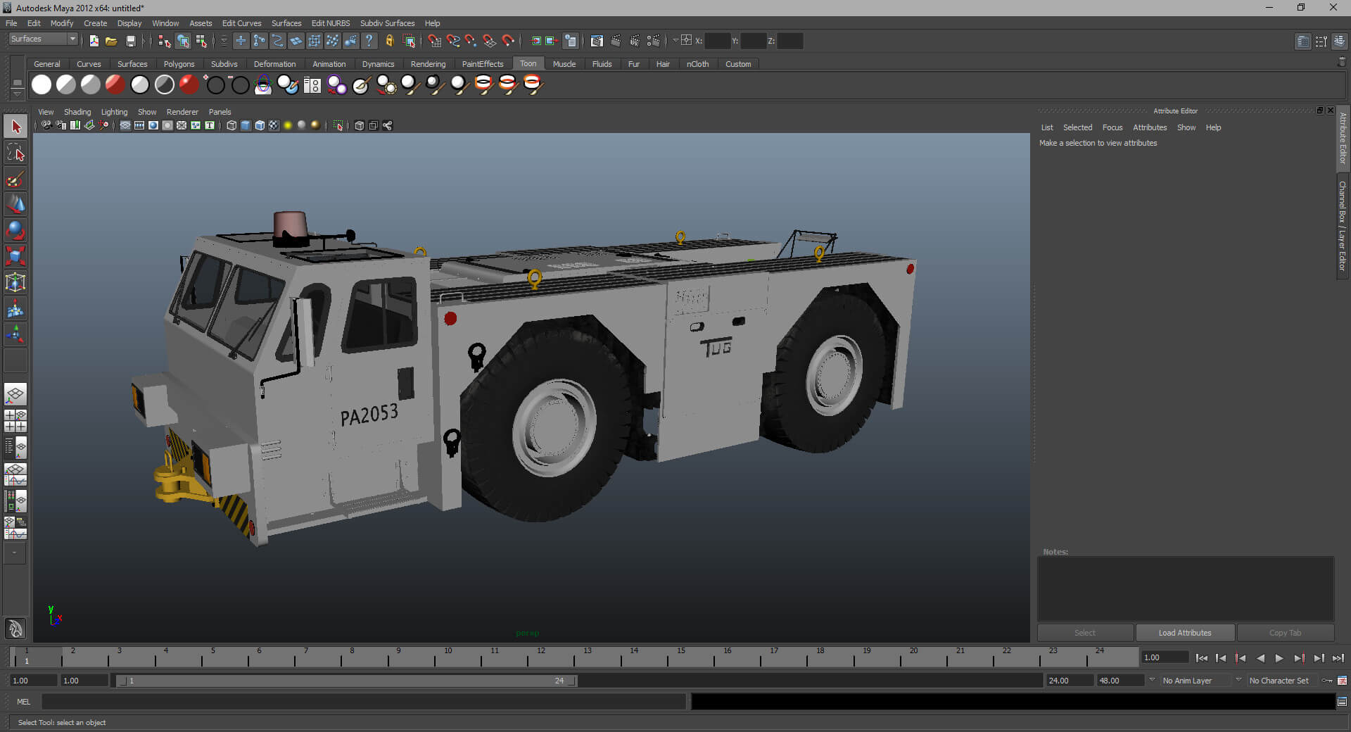 Tug Aircraft Tractor - 3D Model by frezzy