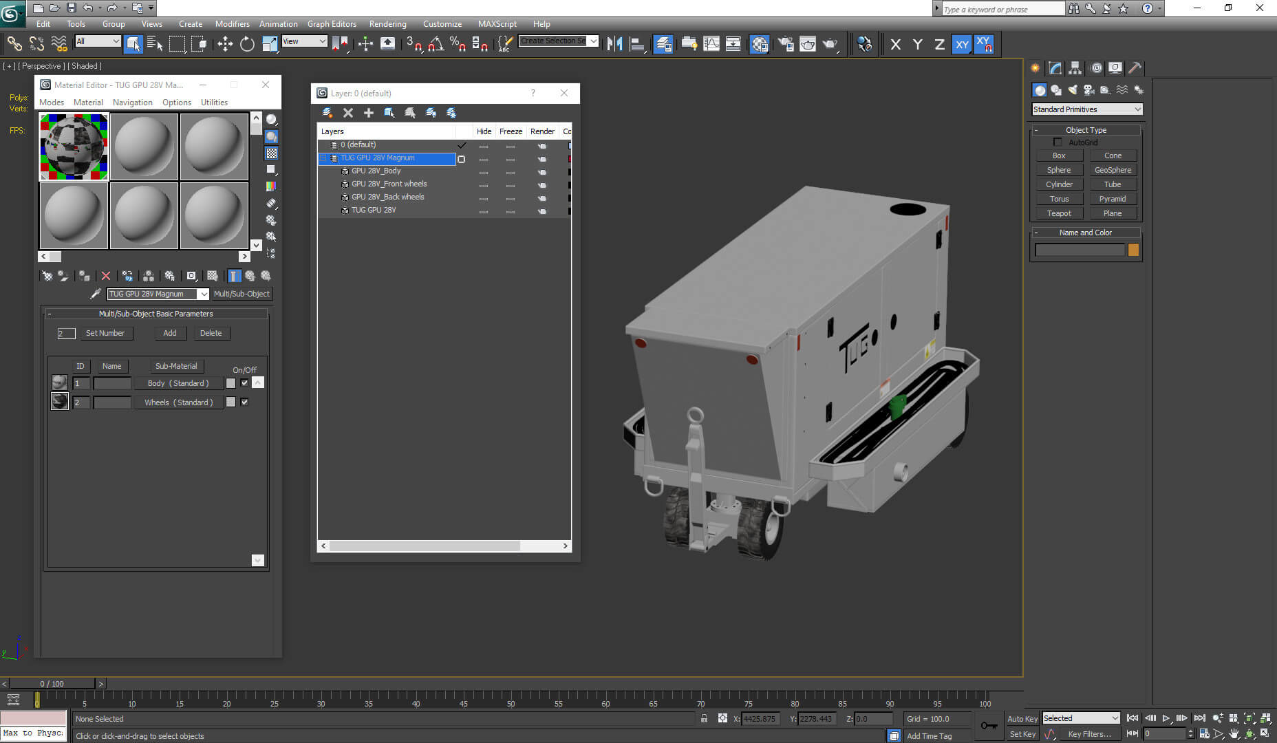 TUG GPU 28V Magnum - 3D Model by frezzy