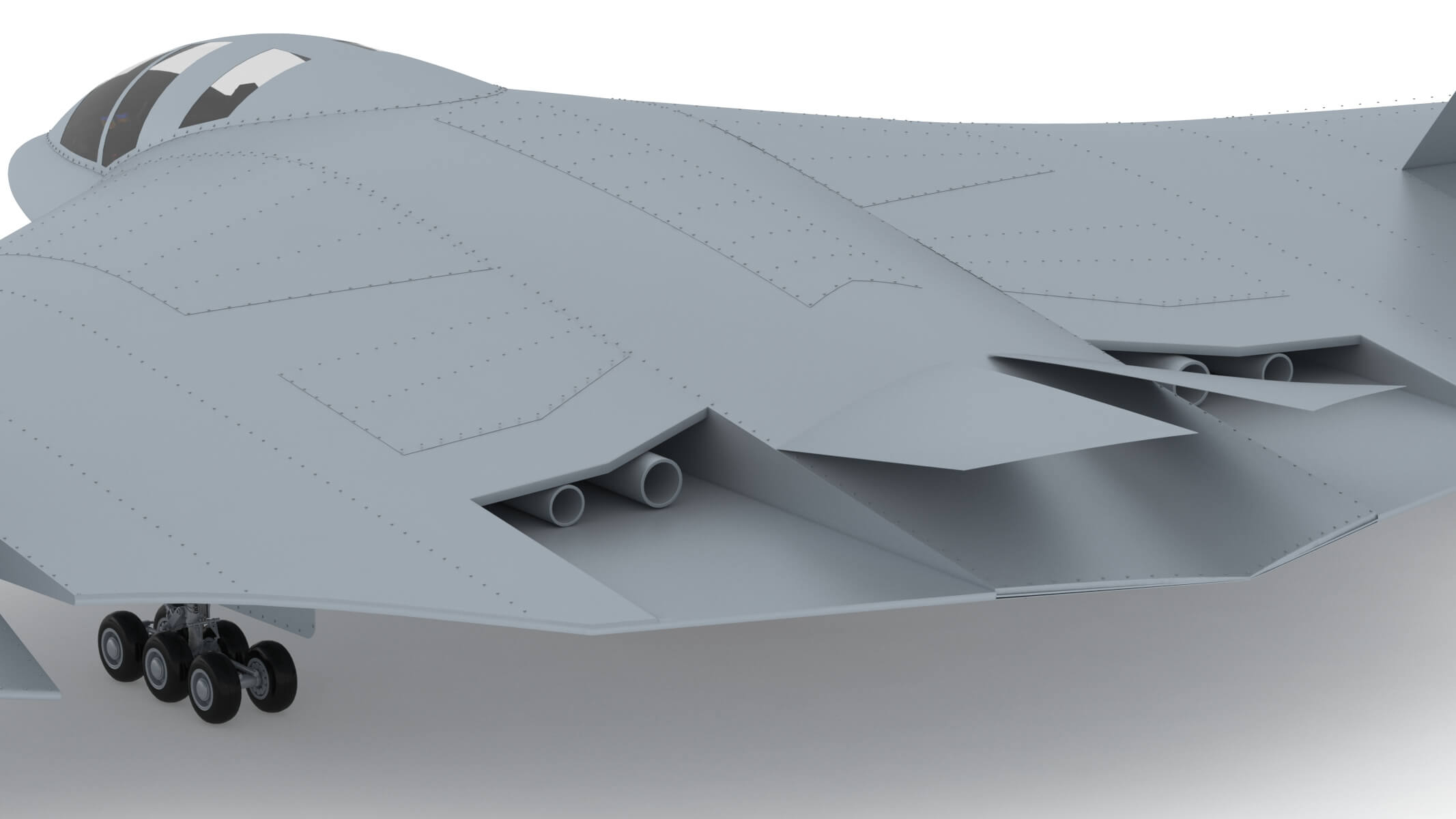 Tupolev Pak Da Stealth Aircraft Strategic Bomber - 3D Model by frezzy